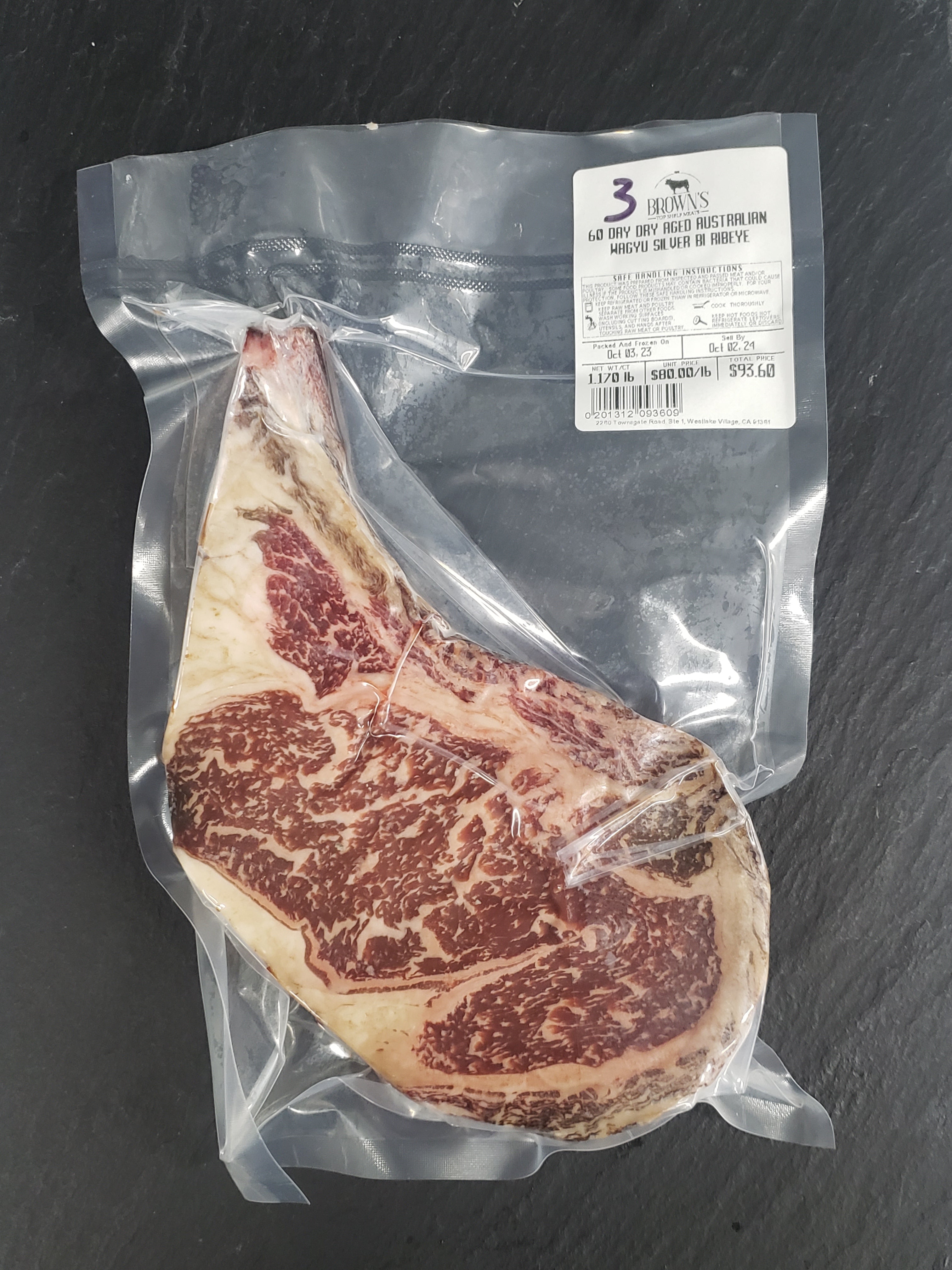 SILVER 60 DAY DRY AGED BI RIBEYE STEAK #3 – Brown's Top Shelf Meats