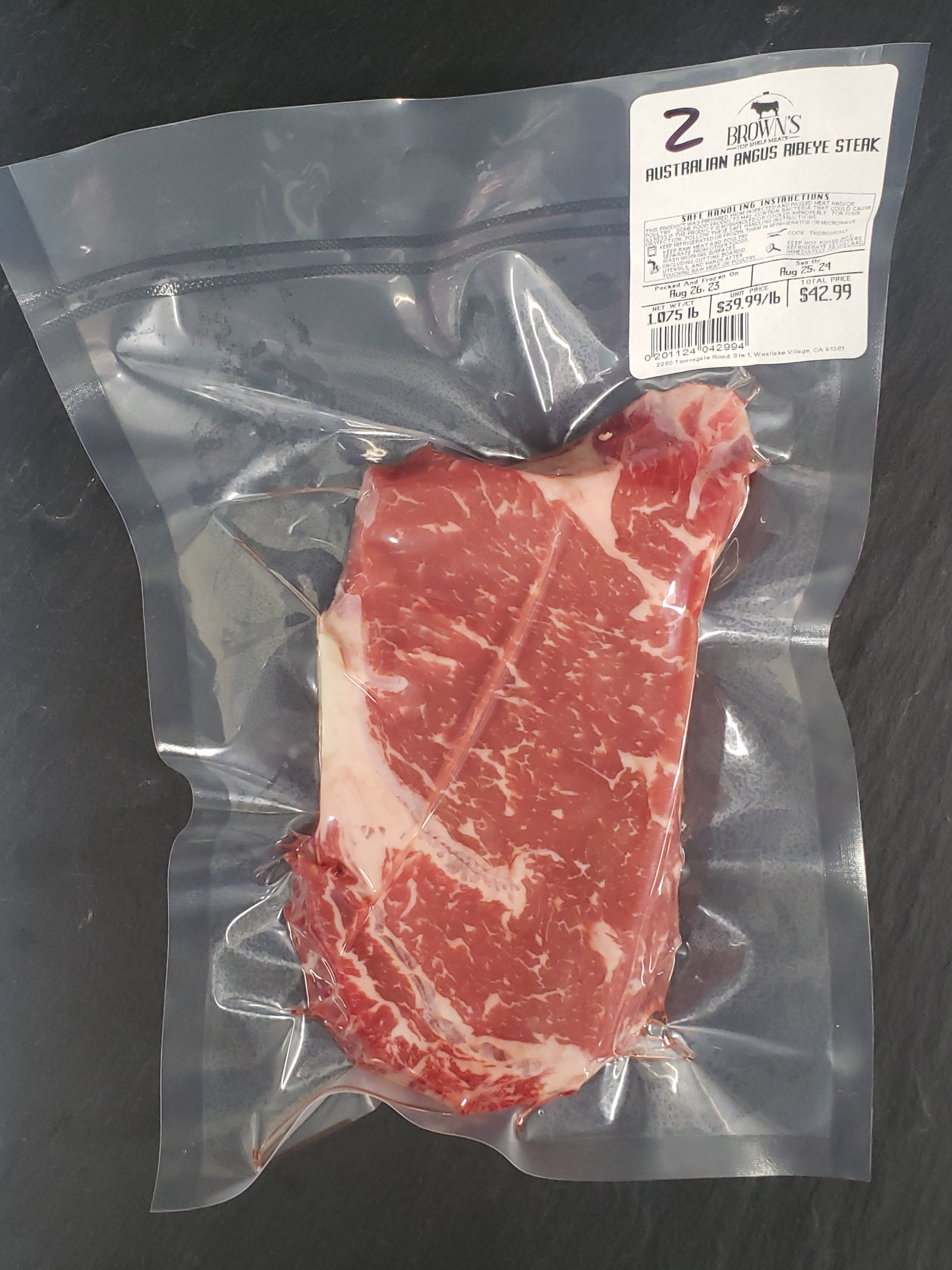 AUSTRALIAN ANGUS RIBEYE STEAK #2 – Brown's Top Shelf Meats