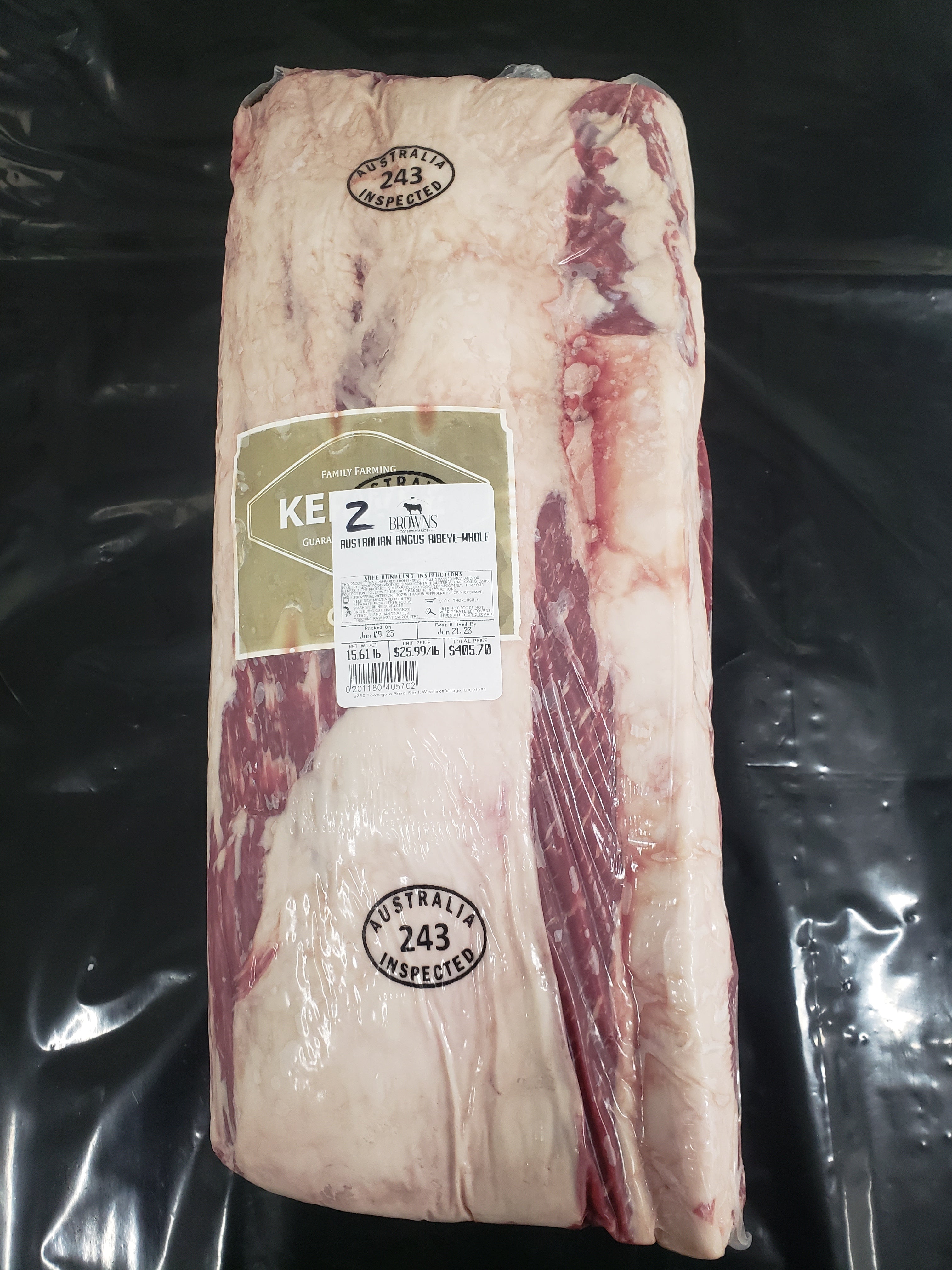 AUSTRALIAN ANGUS WHOLE RIBEYE #2 – Brown's Top Shelf Meats