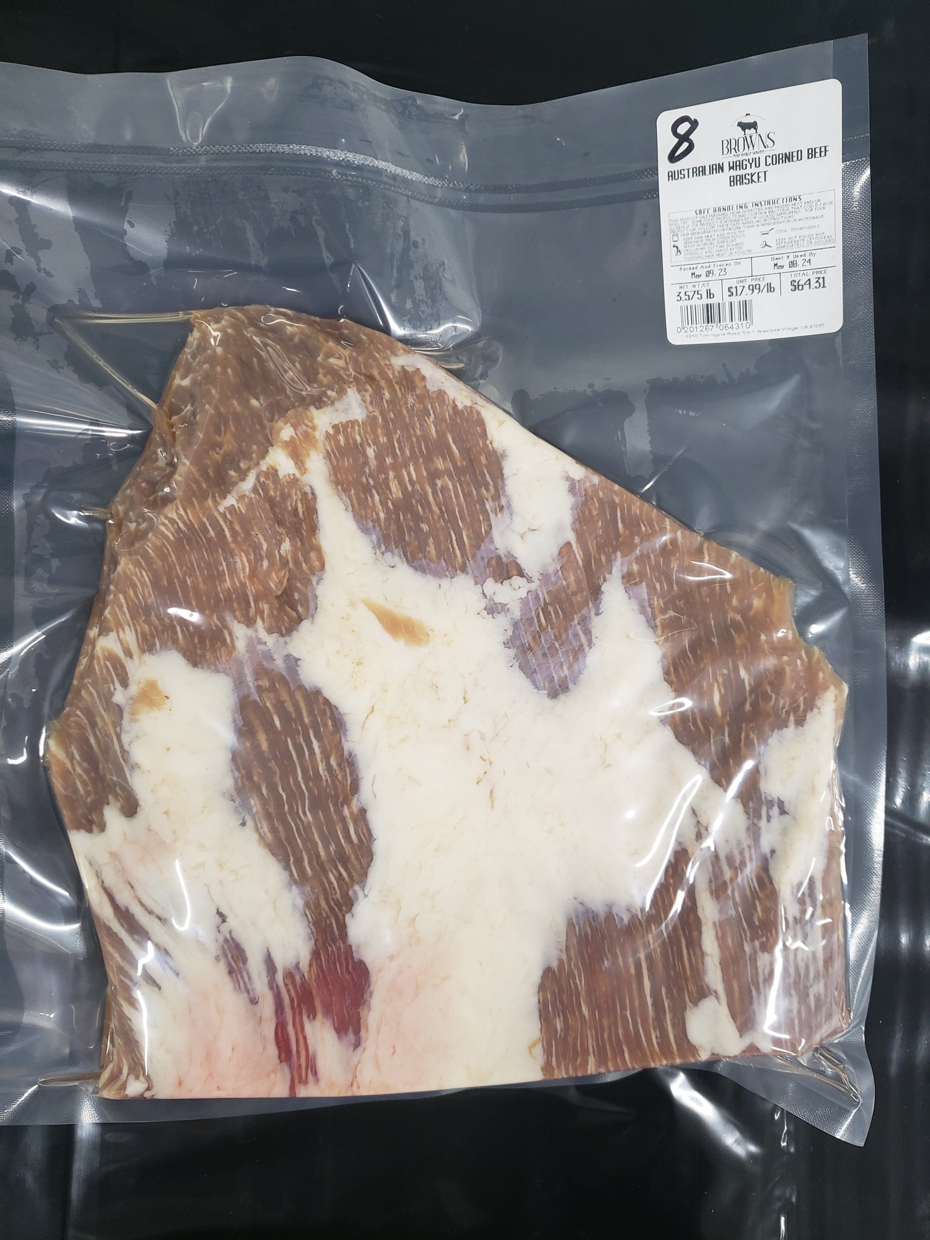 AUSTRALIAN WAGYU CORNED BEEF BRISKET #8 – Brown's Top Shelf Meats