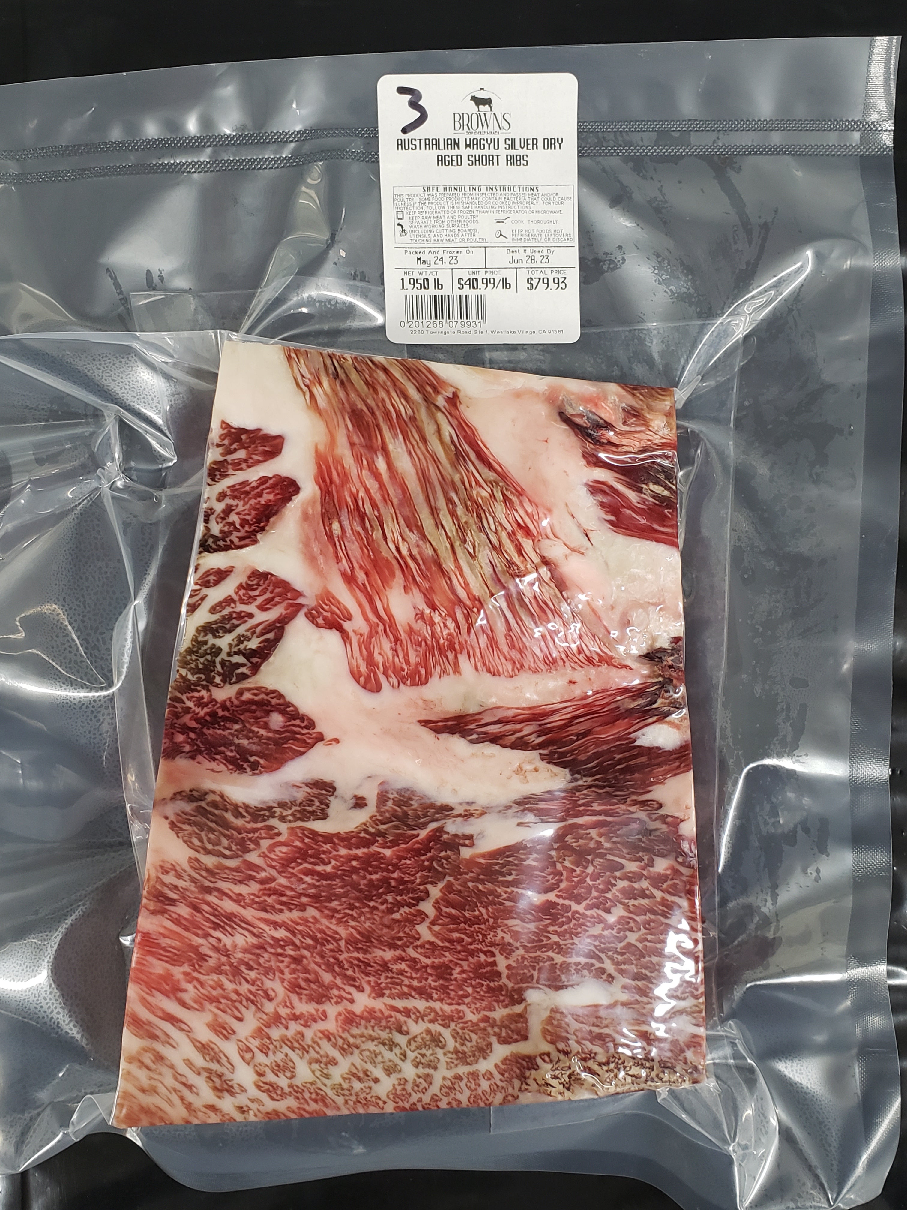 AUSTRALIAN SILVER WAGYU DRY AGED CHUCK SHORT RIBS #3 – Brown's Top ...