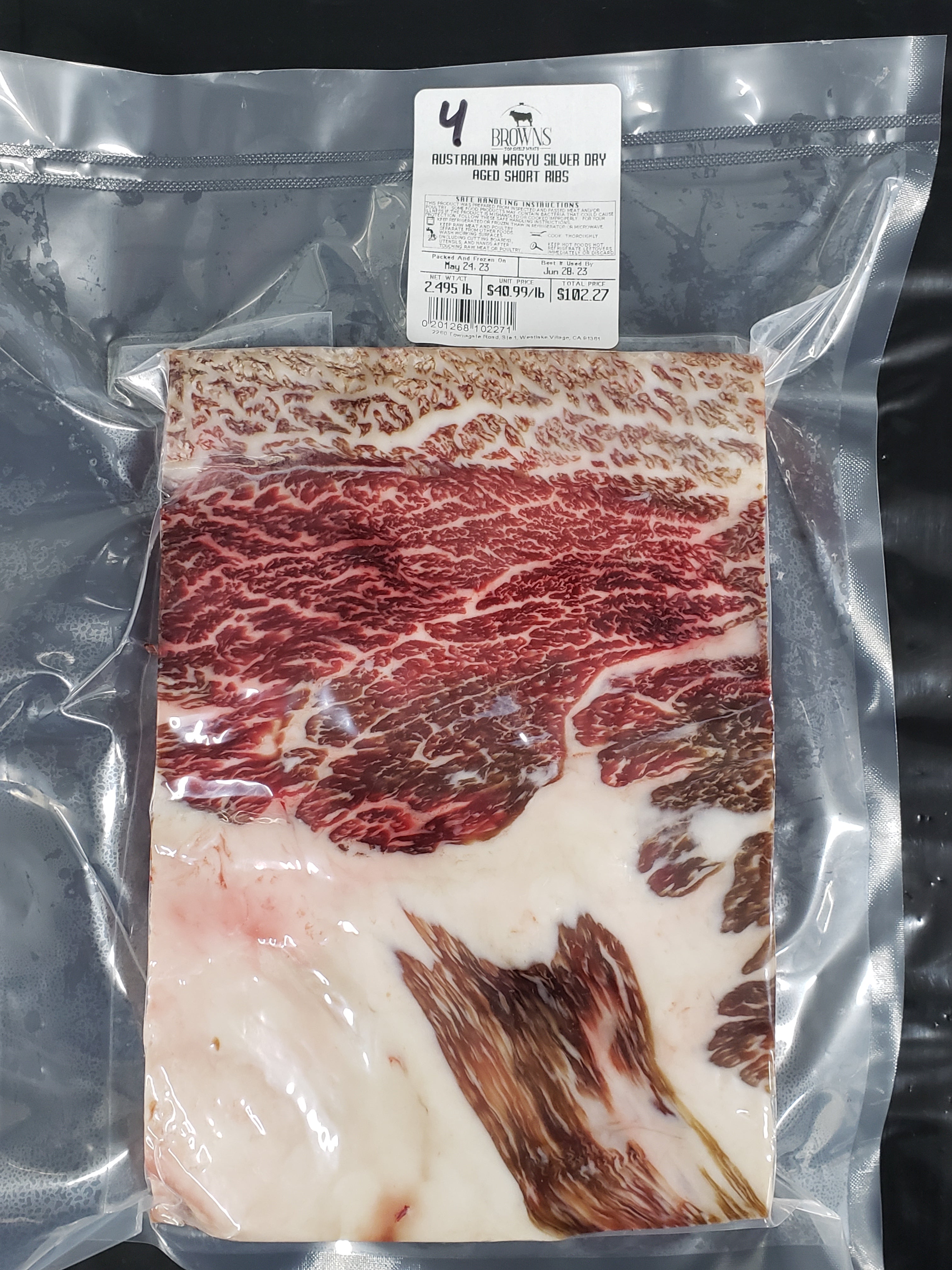 AUSTRALIAN SILVER WAGYU DRY AGED CHUCK SHORT RIBS #4 – Brown's Top ...