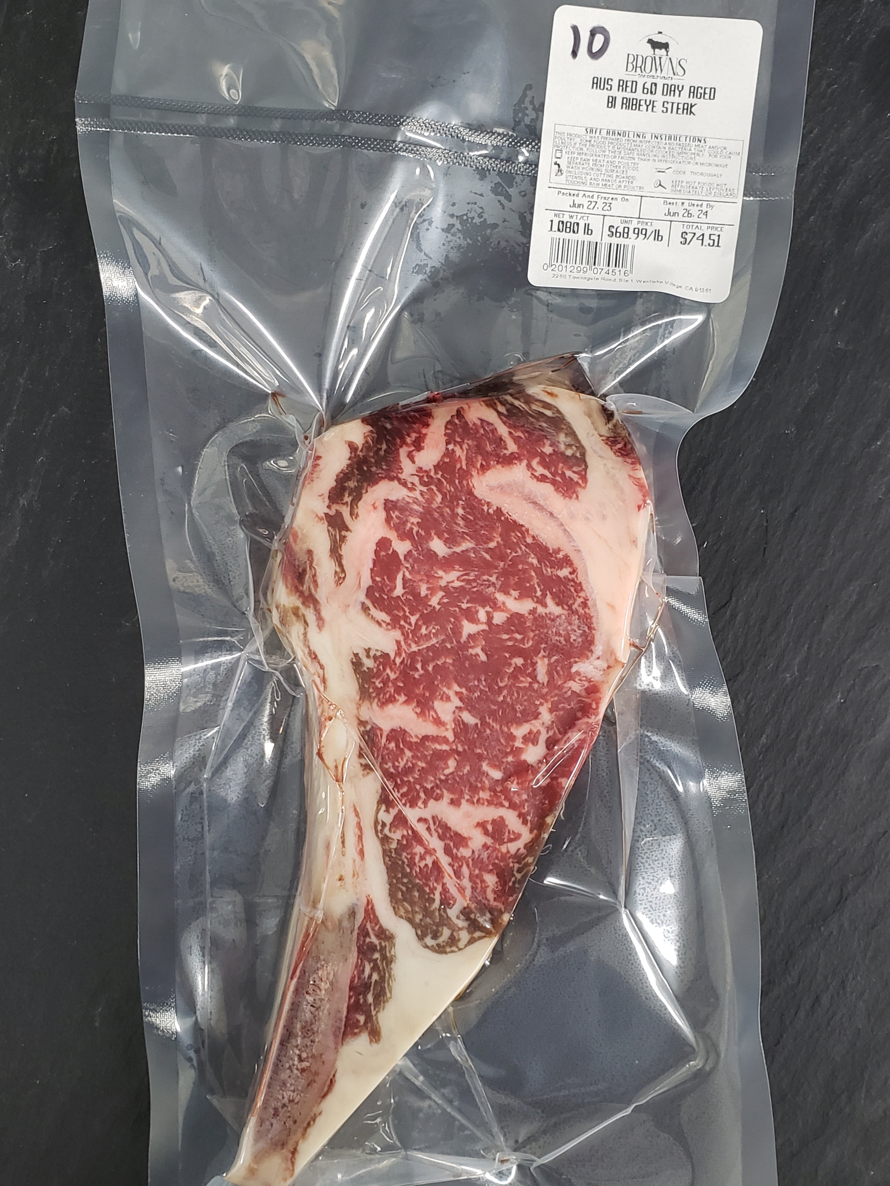 RED 60 DAY DRY AGED BI RIBEYE STEAK #10 – Brown's Top Shelf Meats