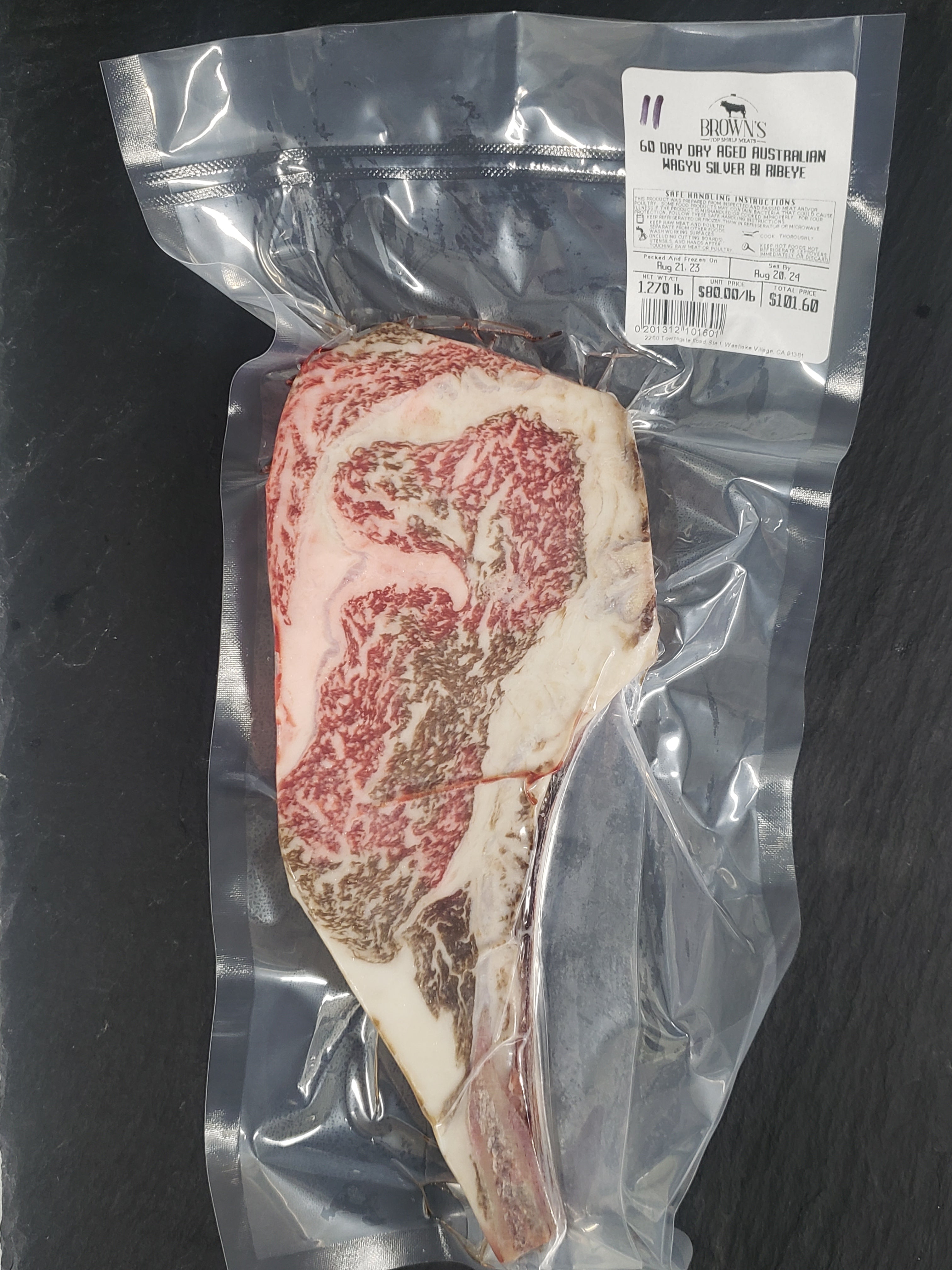SILVER 60 DAY DRY AGED BI RIBEYE STEAK #11 – Brown's Top Shelf Meats