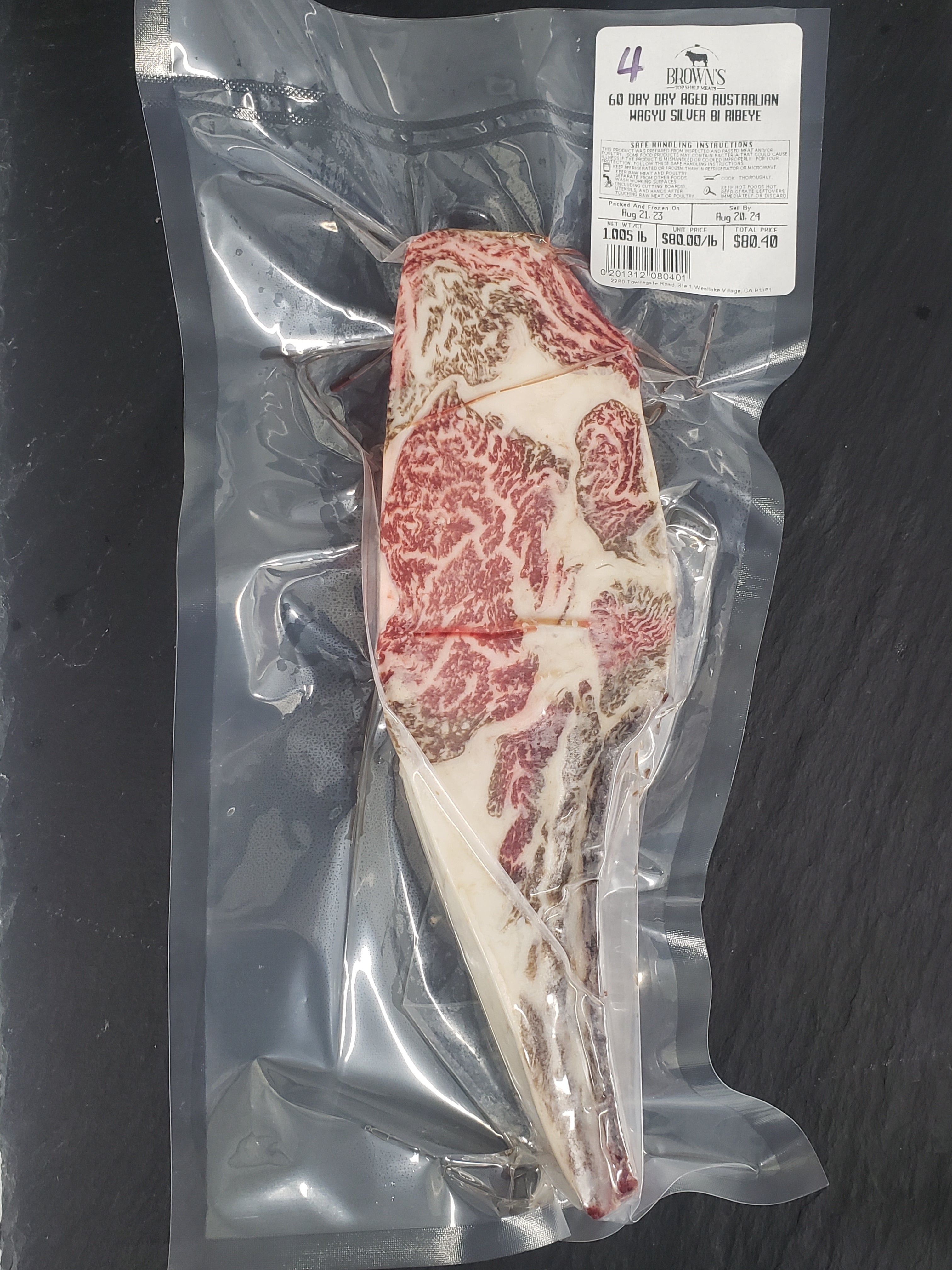 SILVER 60 DAY DRY AGED BI RIBEYE STEAK #4 – Brown's Top Shelf Meats
