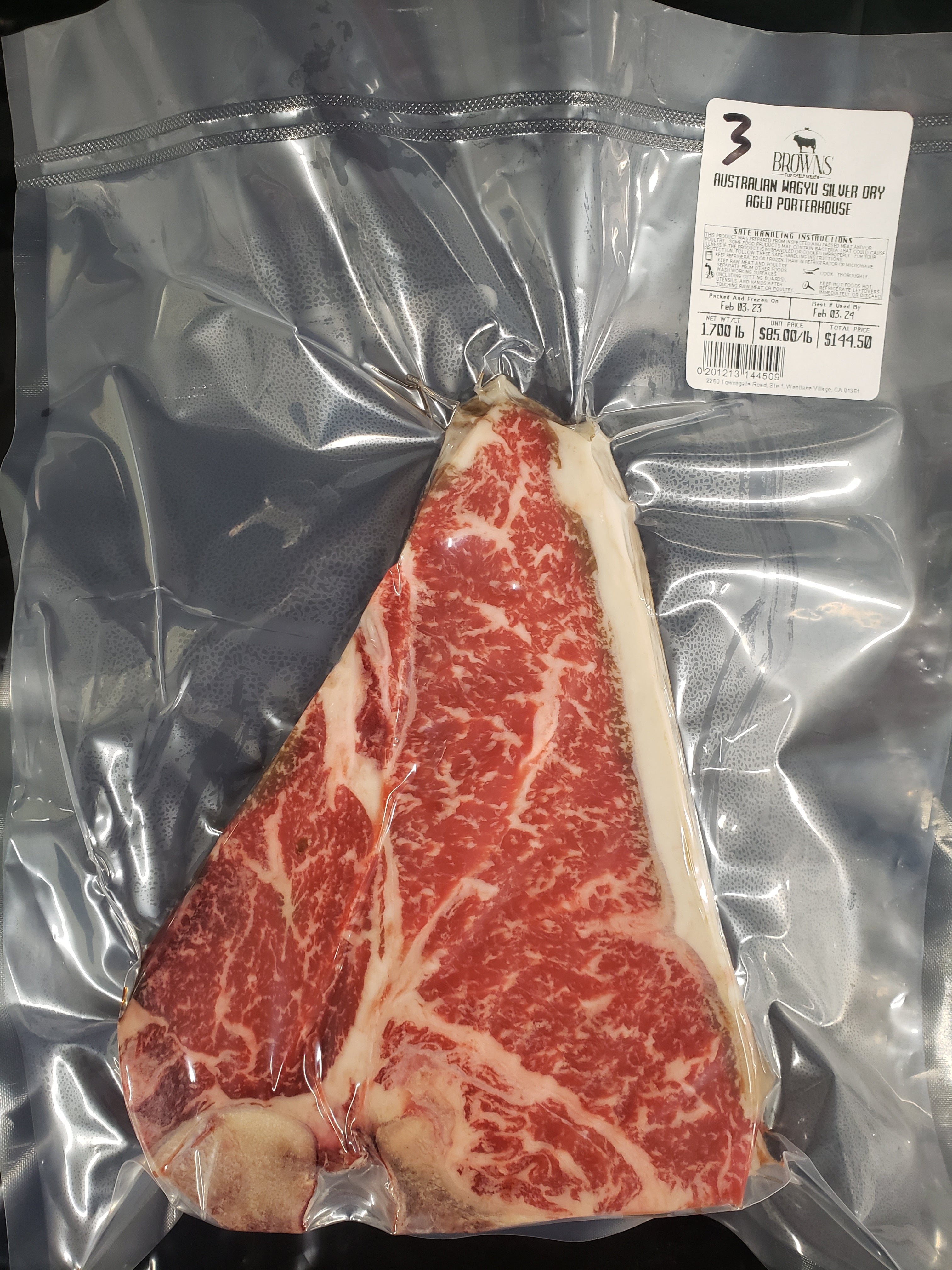 AUSTRALIAN WAGYU SILVER DRY AGED PORTERHOUSE STEAK #3 – Brown's Top ...