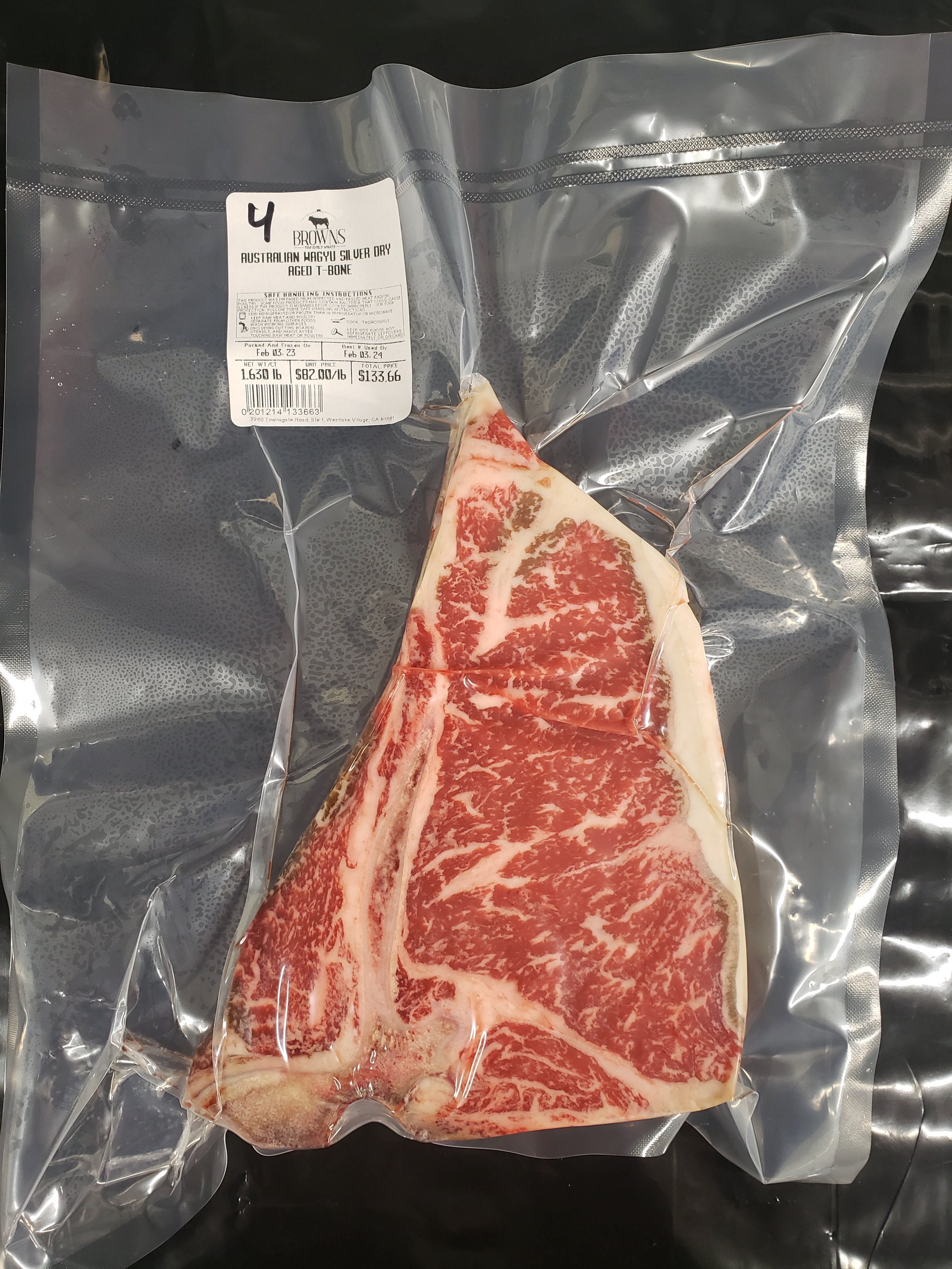 AUSTRALIAN WAGYU SILVER DRY AGED T-BONE STEAK #4 – Brown's Top Shelf Meats