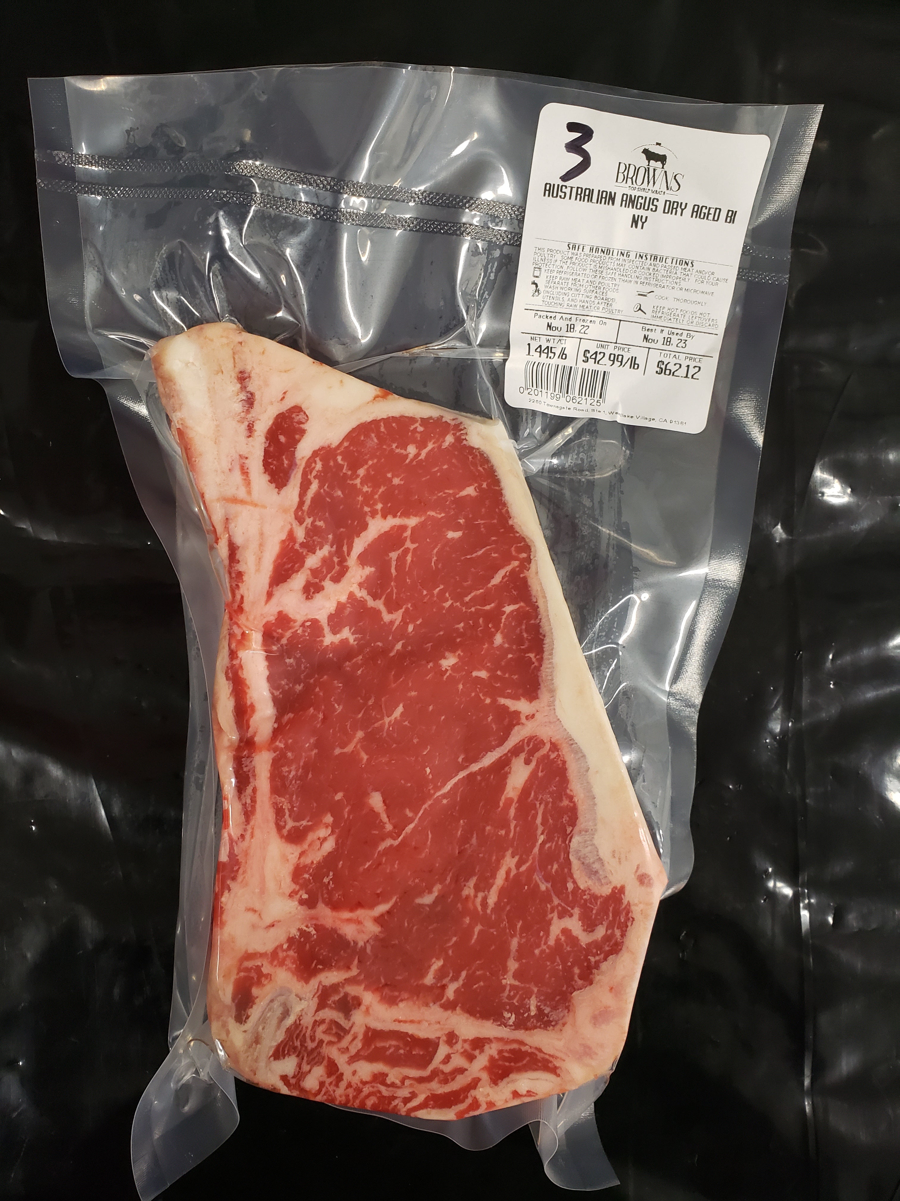 AUSTRALIAN ANGUS DRY AGED BI NY #3 – Brown's Top Shelf Meats