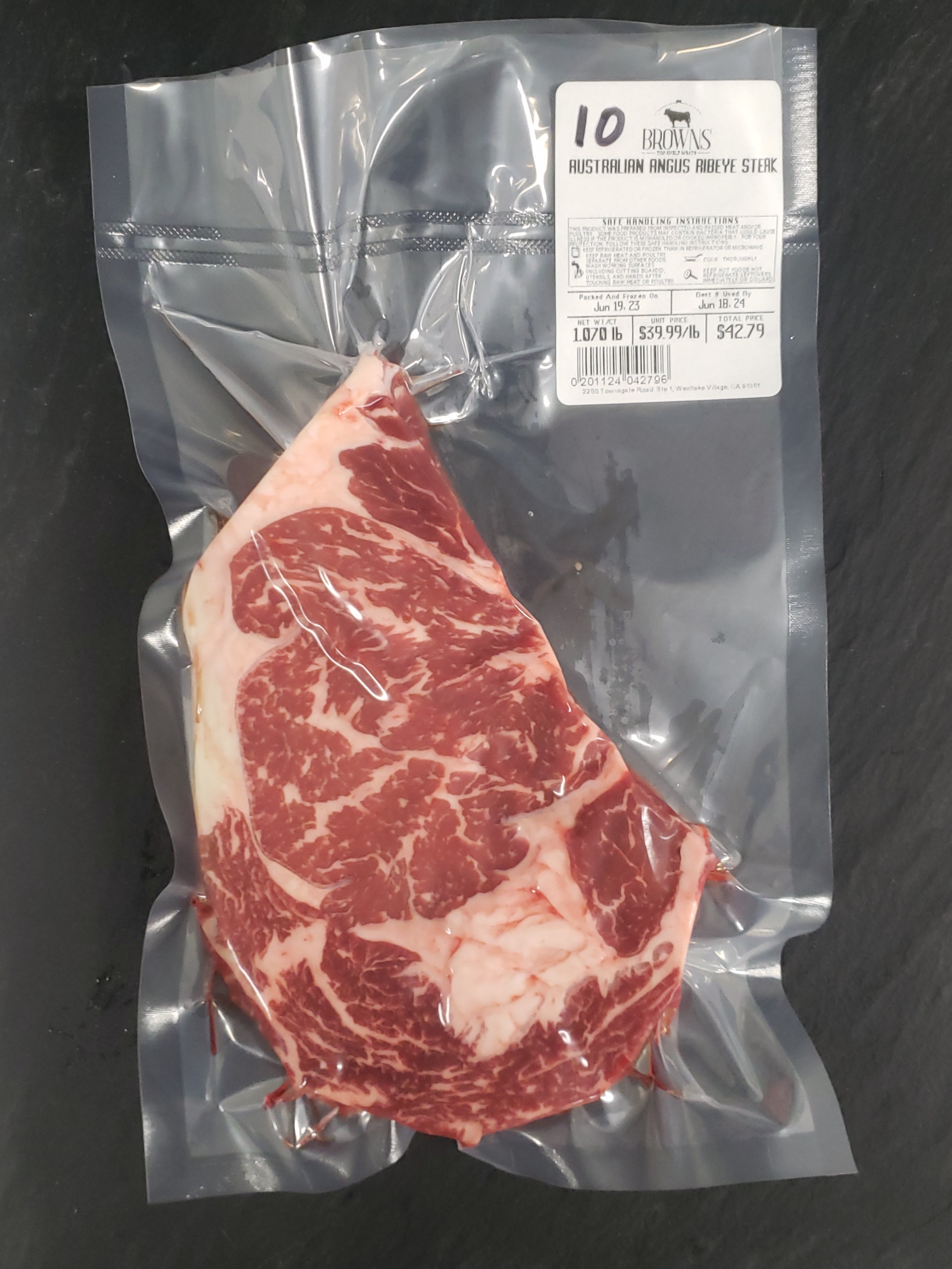 AUSTRALIAN ANGUS RIBEYE STEAK #10 – Brown's Top Shelf Meats