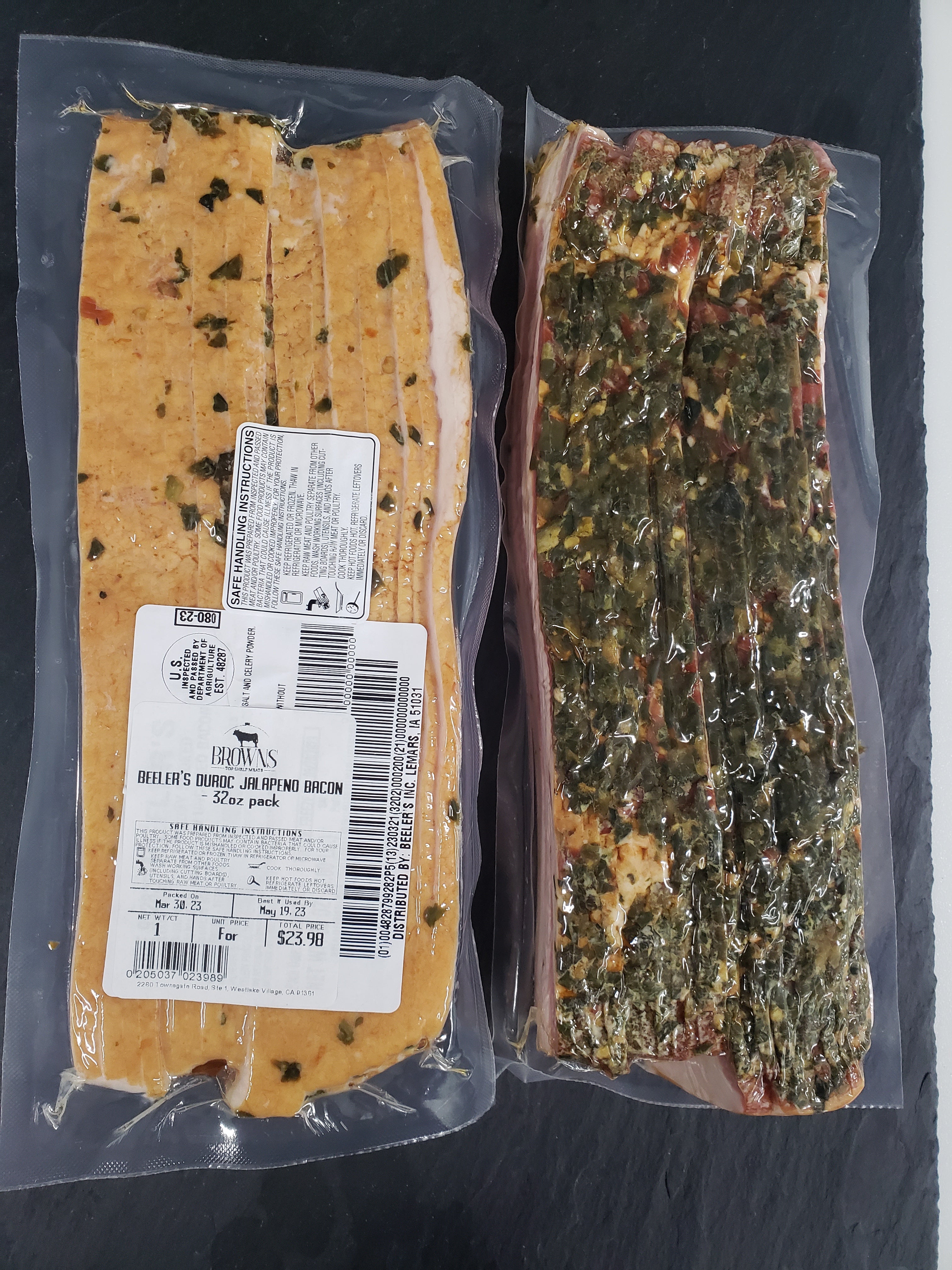 BEELER'S SMOKED JALAPENO BACON - 32 OZ PACK – Brown's Top Shelf Meats