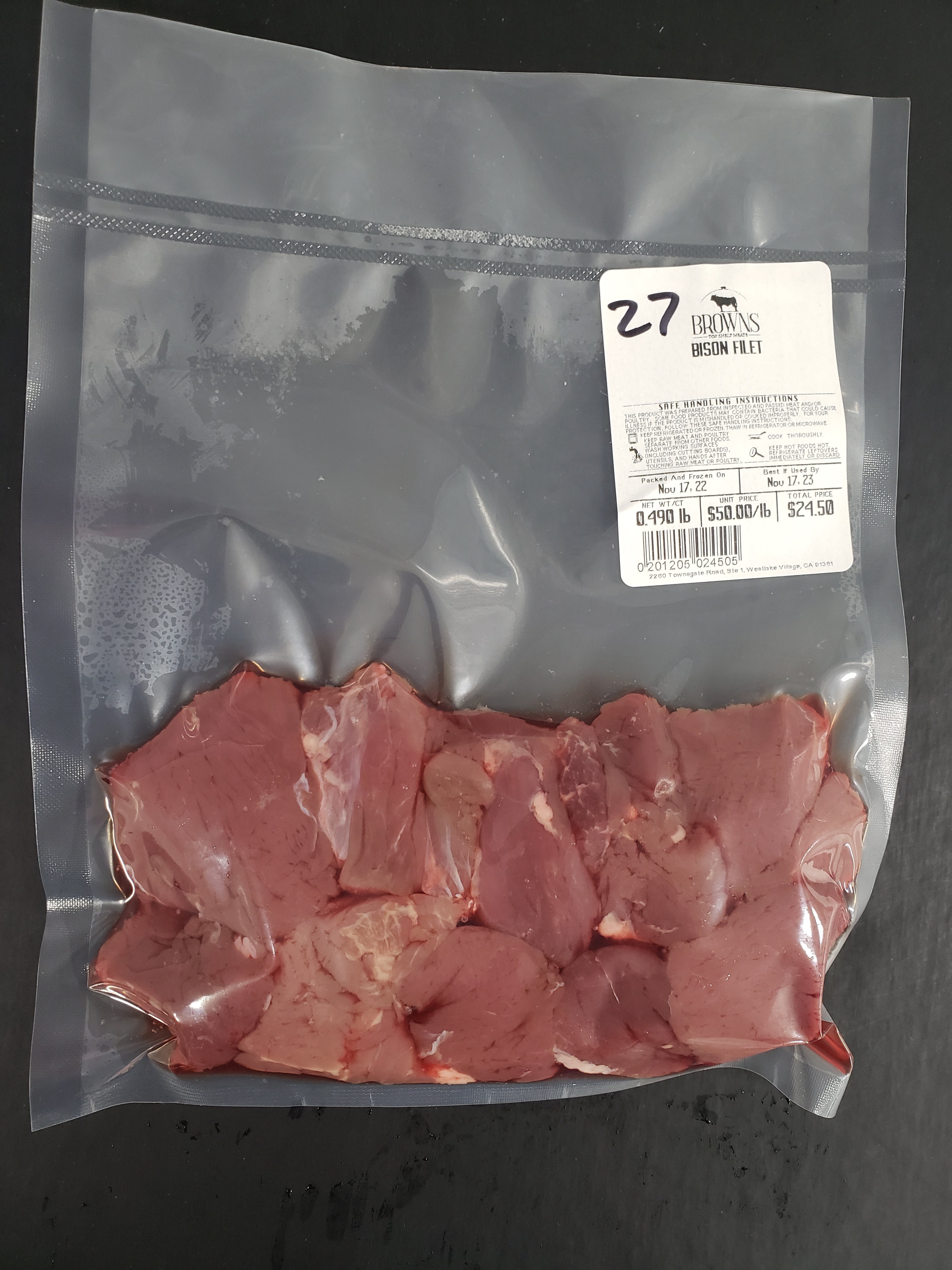 BISON FILET #27 – Brown's Top Shelf Meats