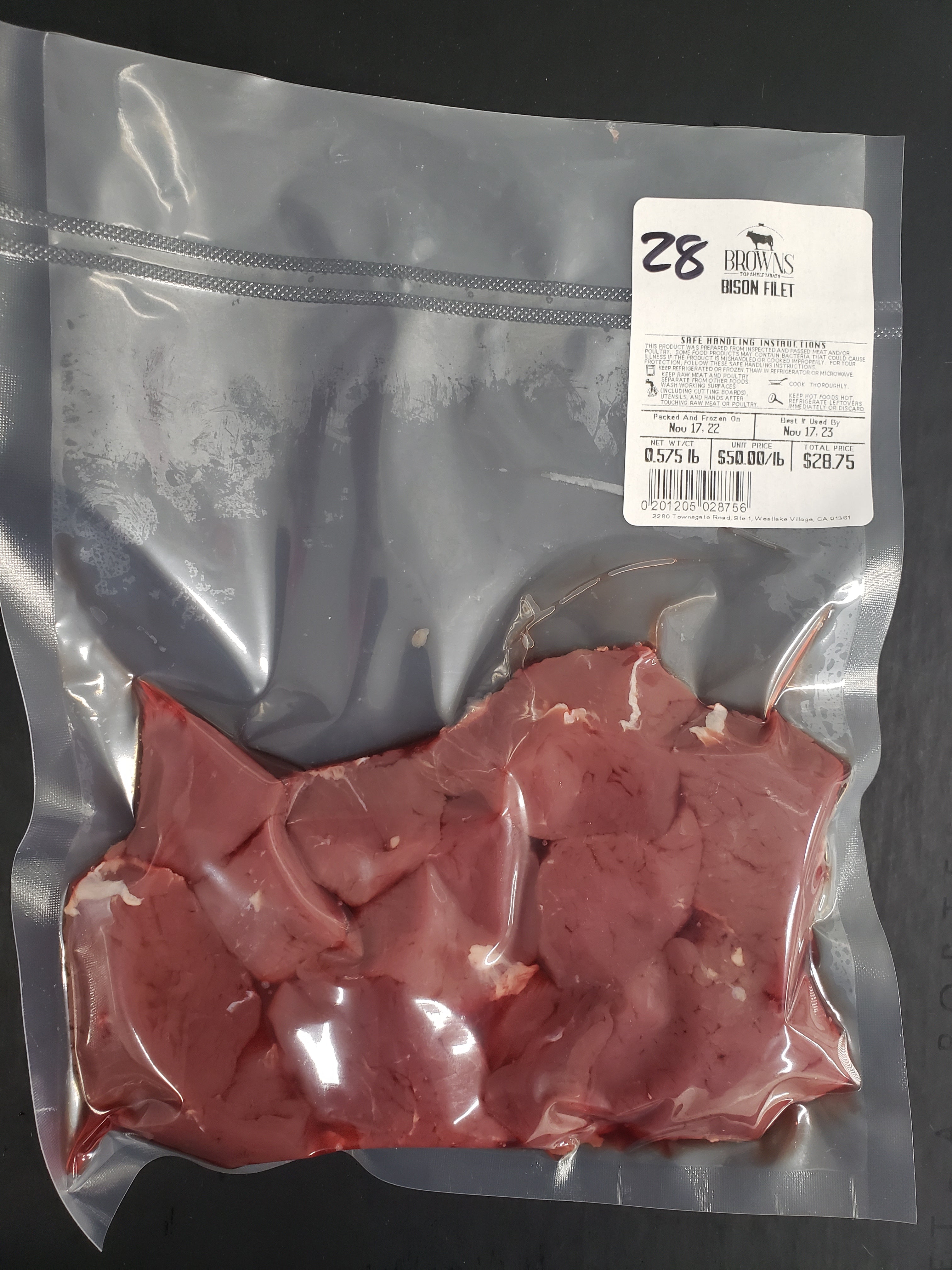 BISON FILET #28 – Brown's Top Shelf Meats