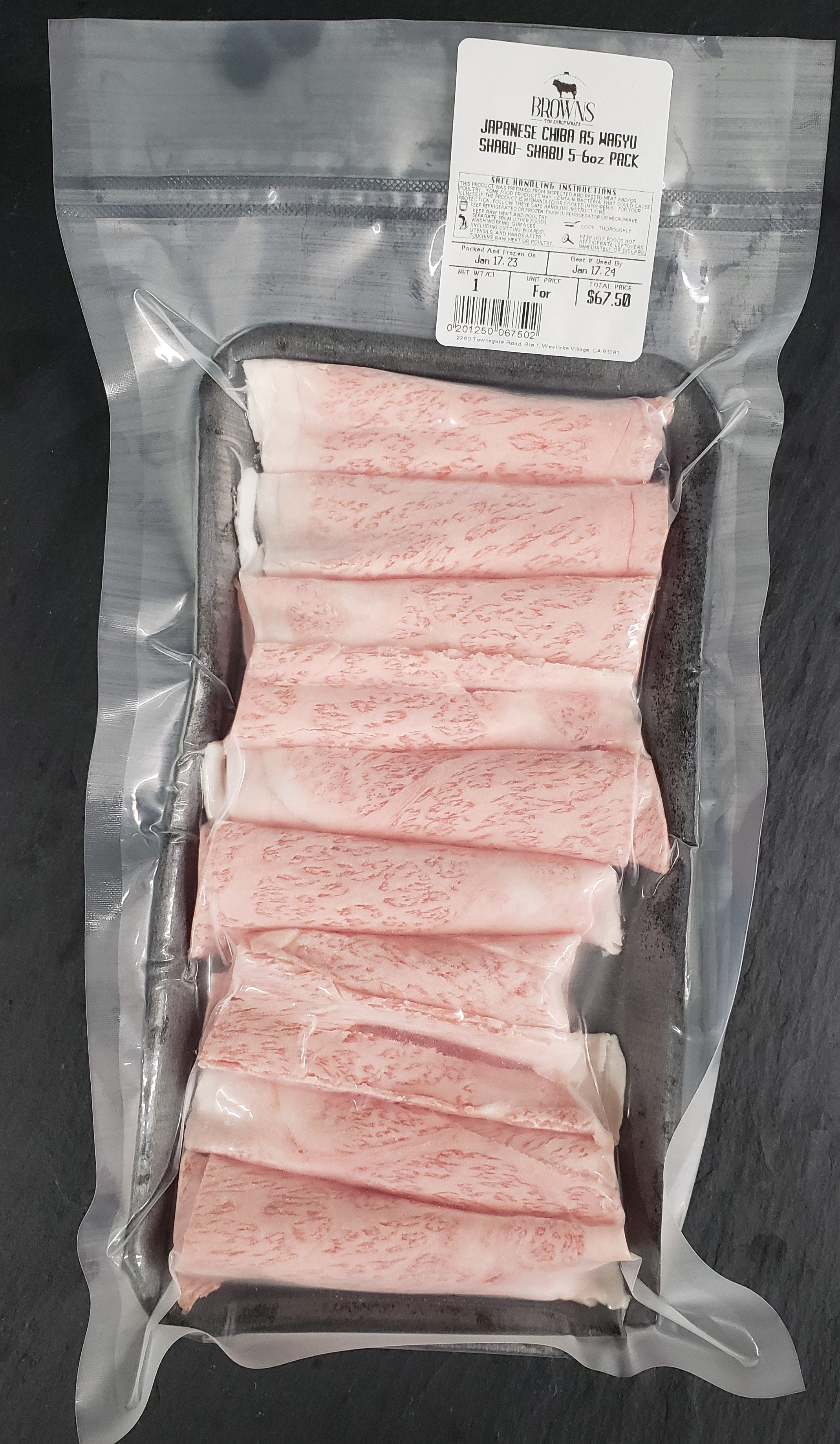 JAPANESE CHIBA A5 STRIPLOIN SHABU-SHABU 5-6 OZ PACK – Brown's Top Shelf ...