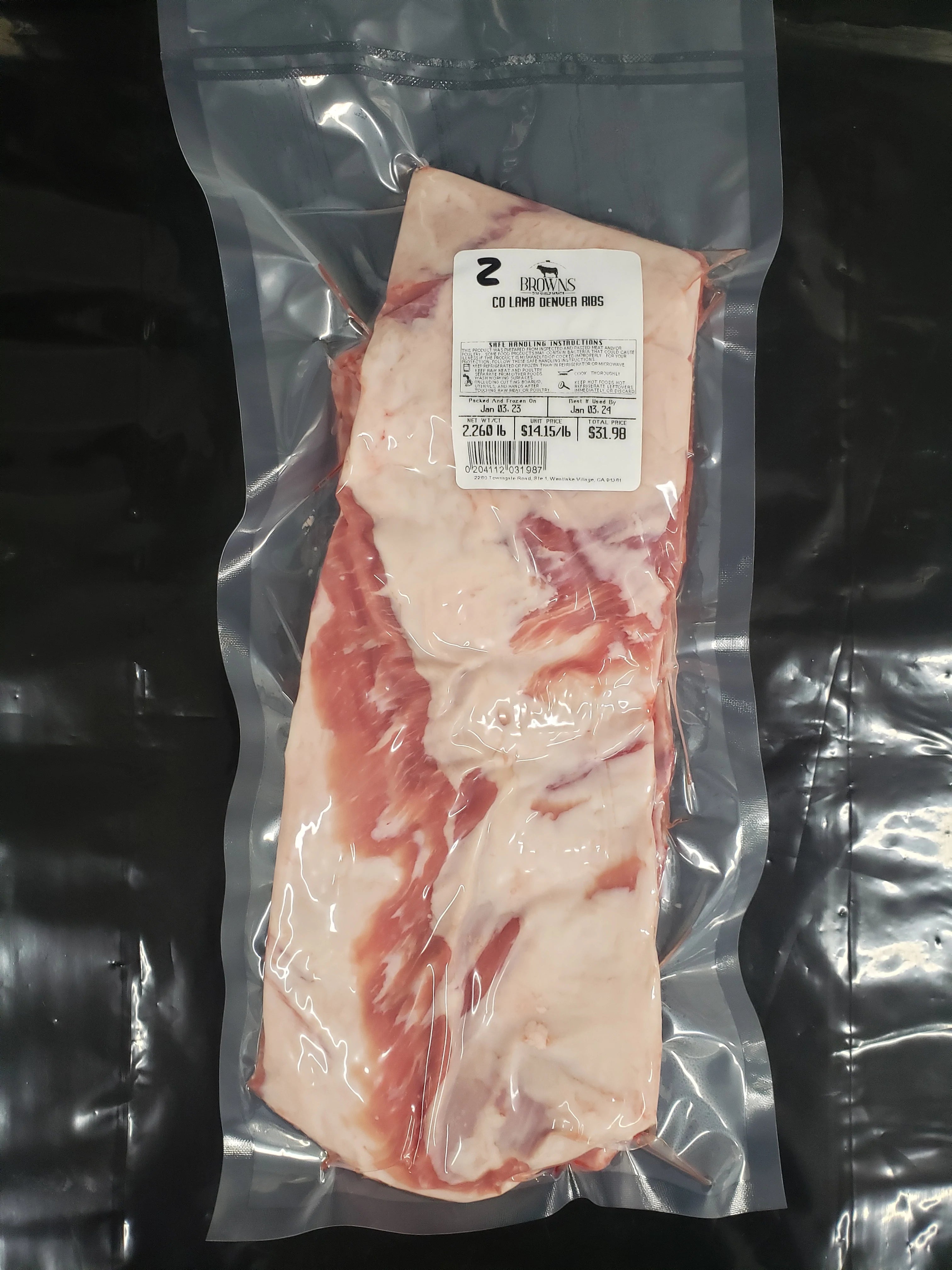 CO LAMB DENVER RIBS #2 – Brown's Top Shelf Meats