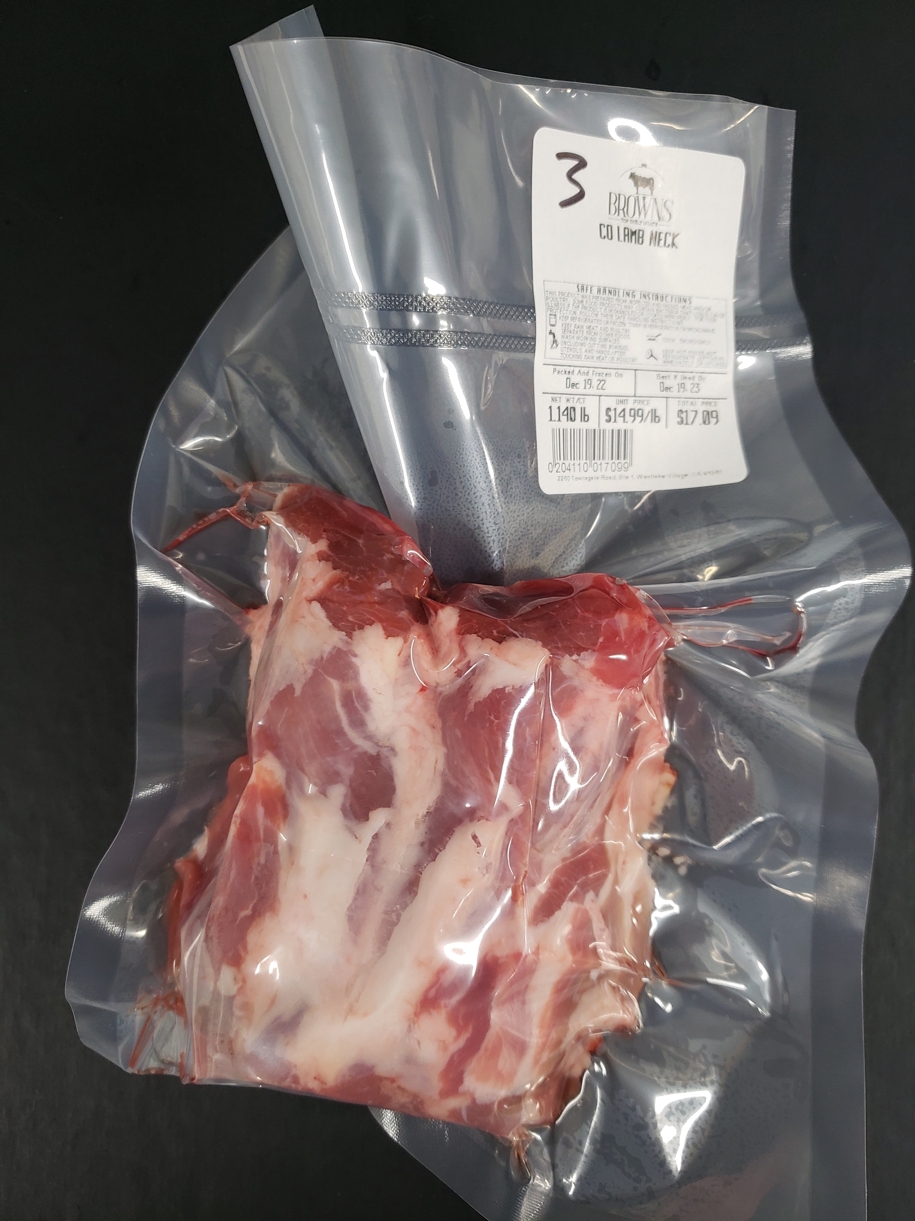 CO LAMB NECK #3 – Brown's Top Shelf Meats