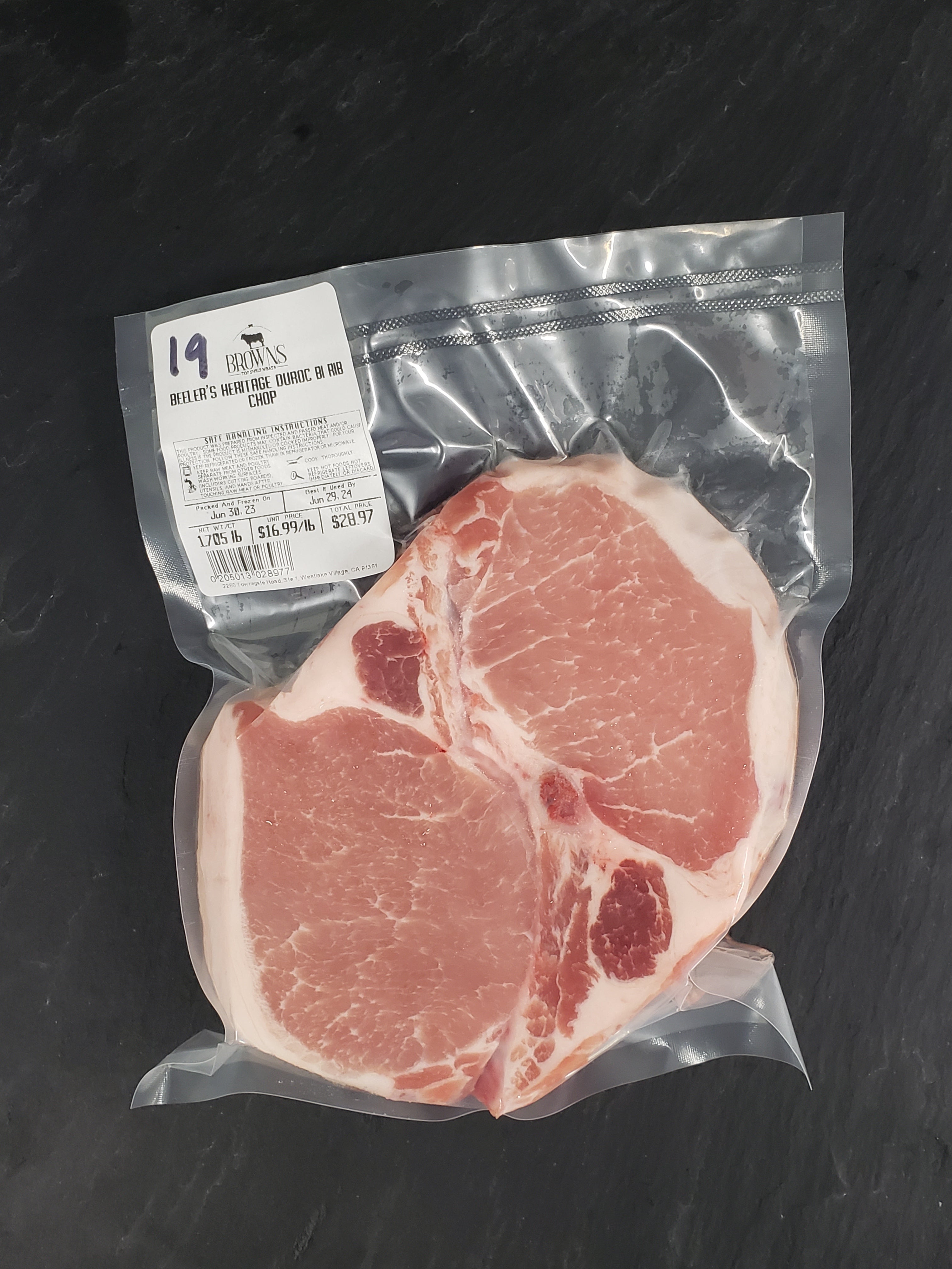 HERITAGE DUROC BI RIB CHOP #19 – Brown's Top Shelf Meats