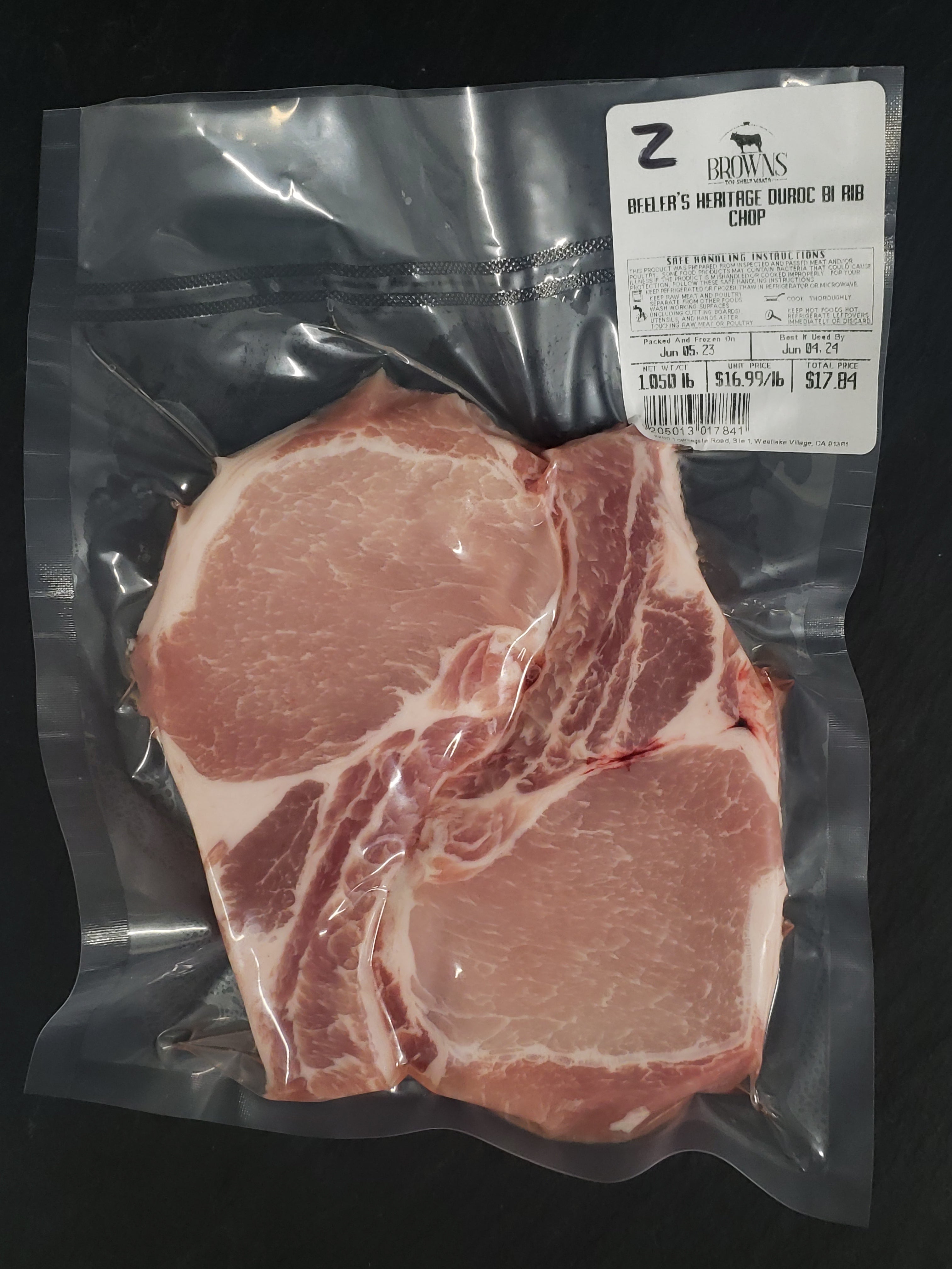 HERITAGE DUROC BI RIB CHOP #2 – Brown's Top Shelf Meats