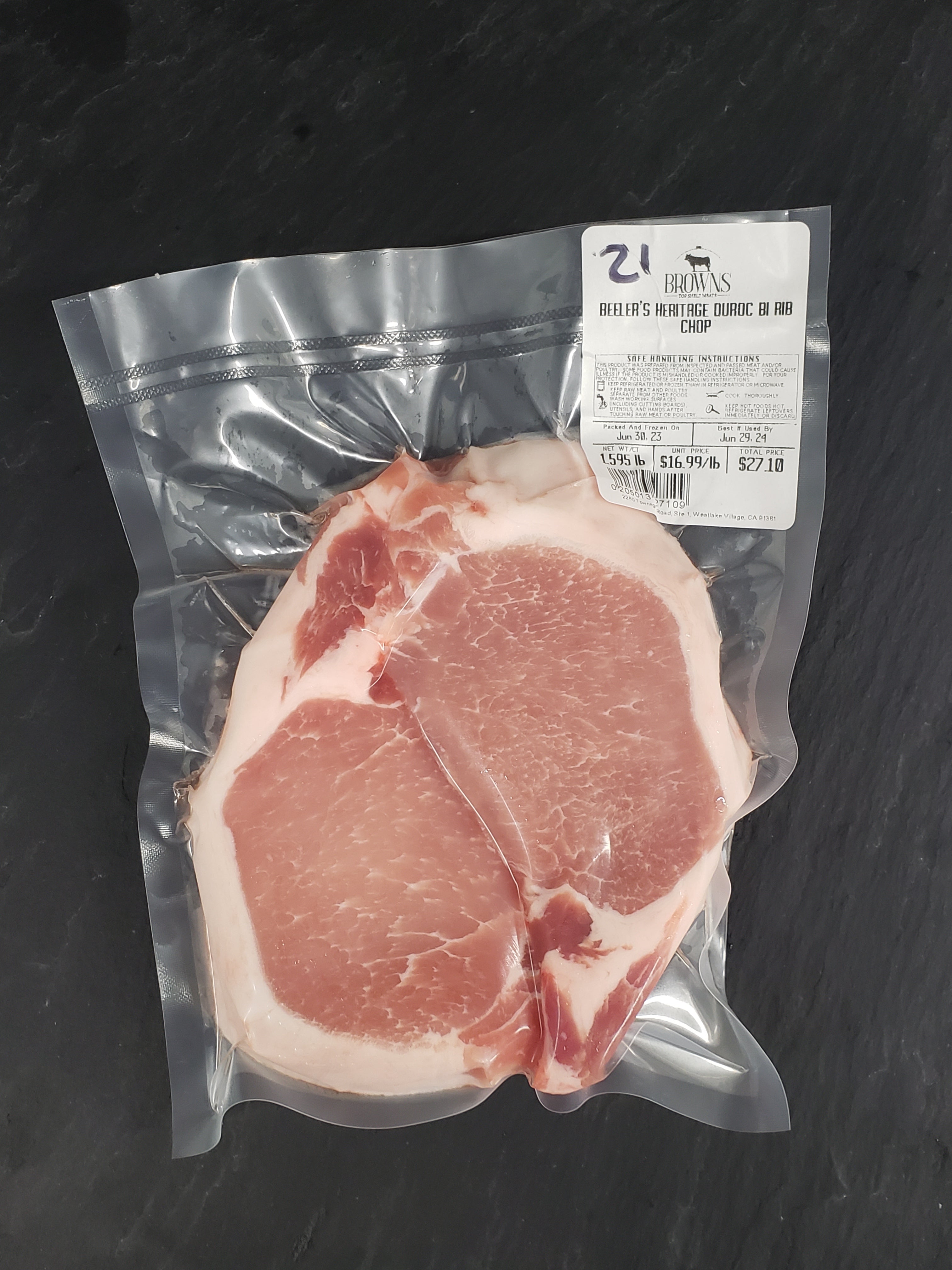 HERITAGE DUROC BI RIB CHOP #21 – Brown's Top Shelf Meats