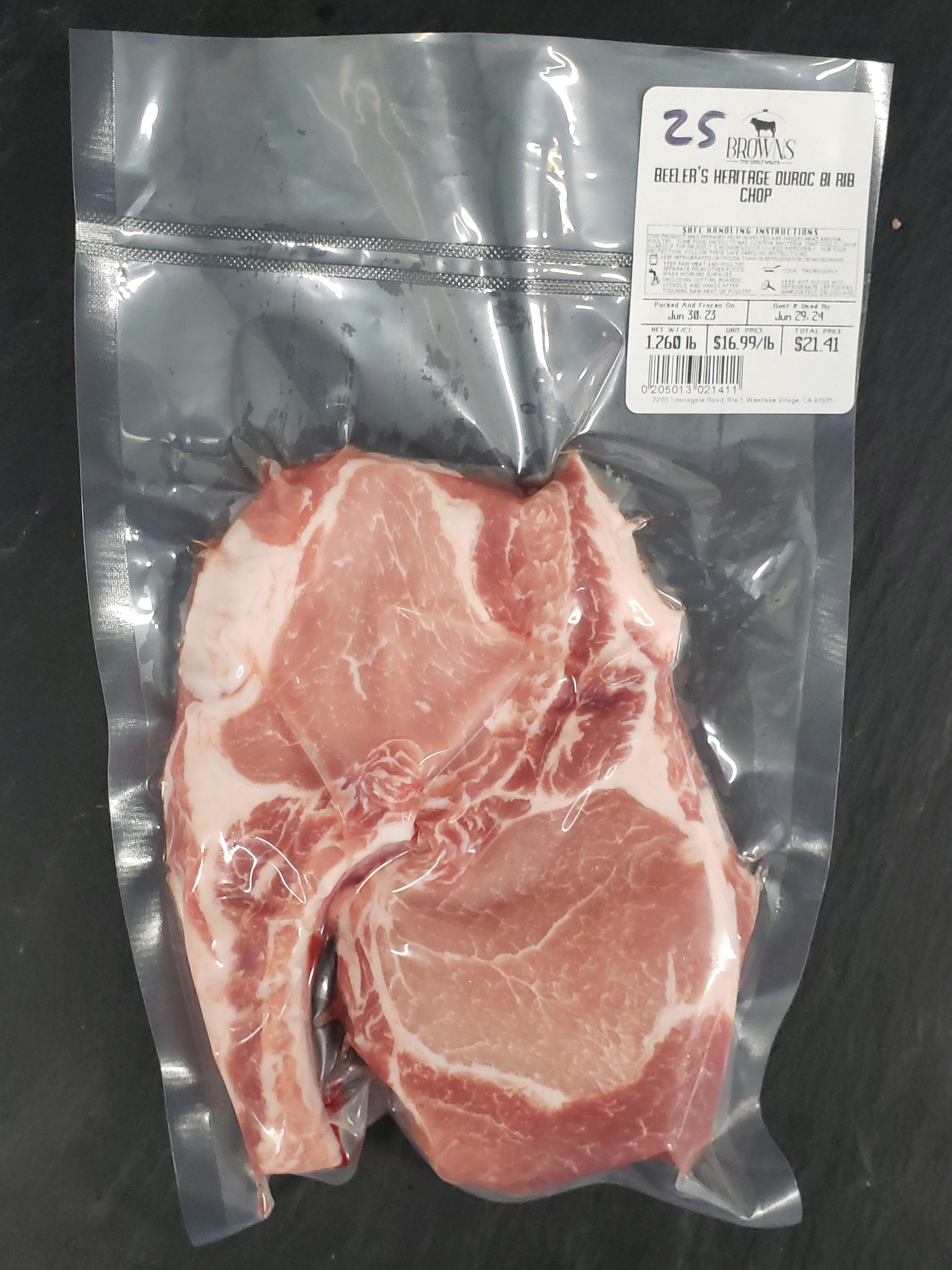 HERITAGE DUROC BI RIB CHOP #25 – Brown's Top Shelf Meats
