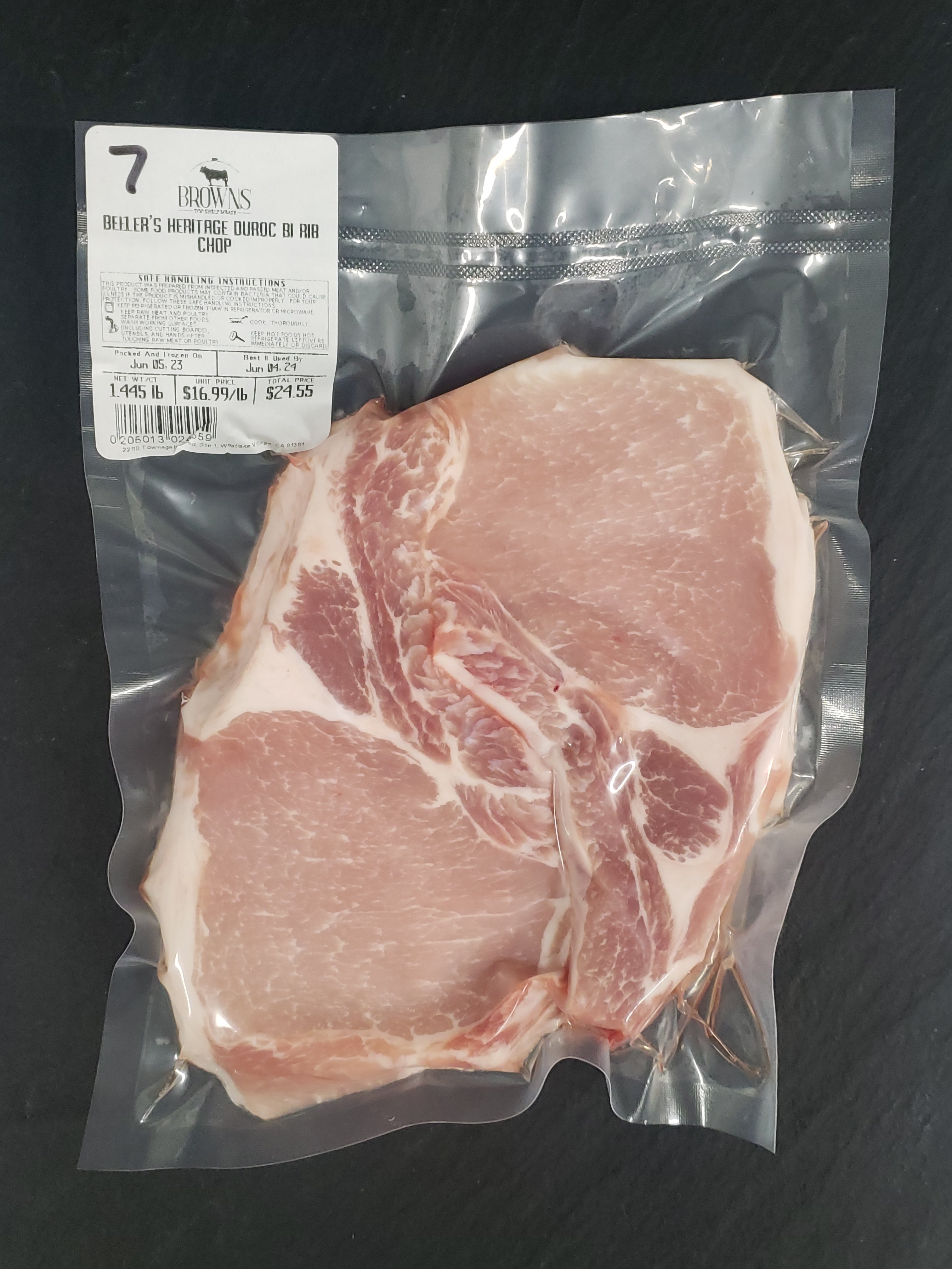 HERITAGE DUROC BI RIB CHOP #7 – Brown's Top Shelf Meats