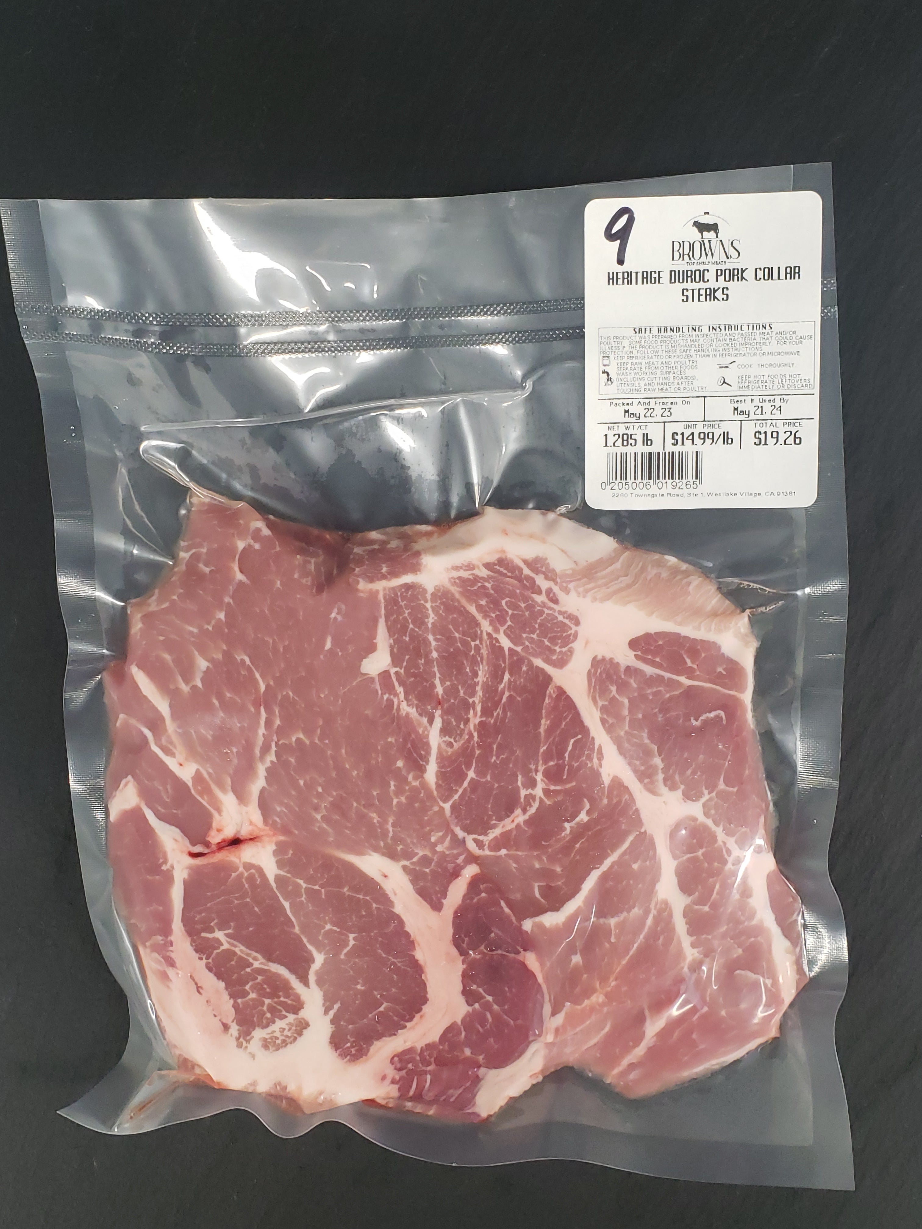 HERITAGE DUROC PORK COLLAR STEAKS #9 – Brown's Top Shelf Meats