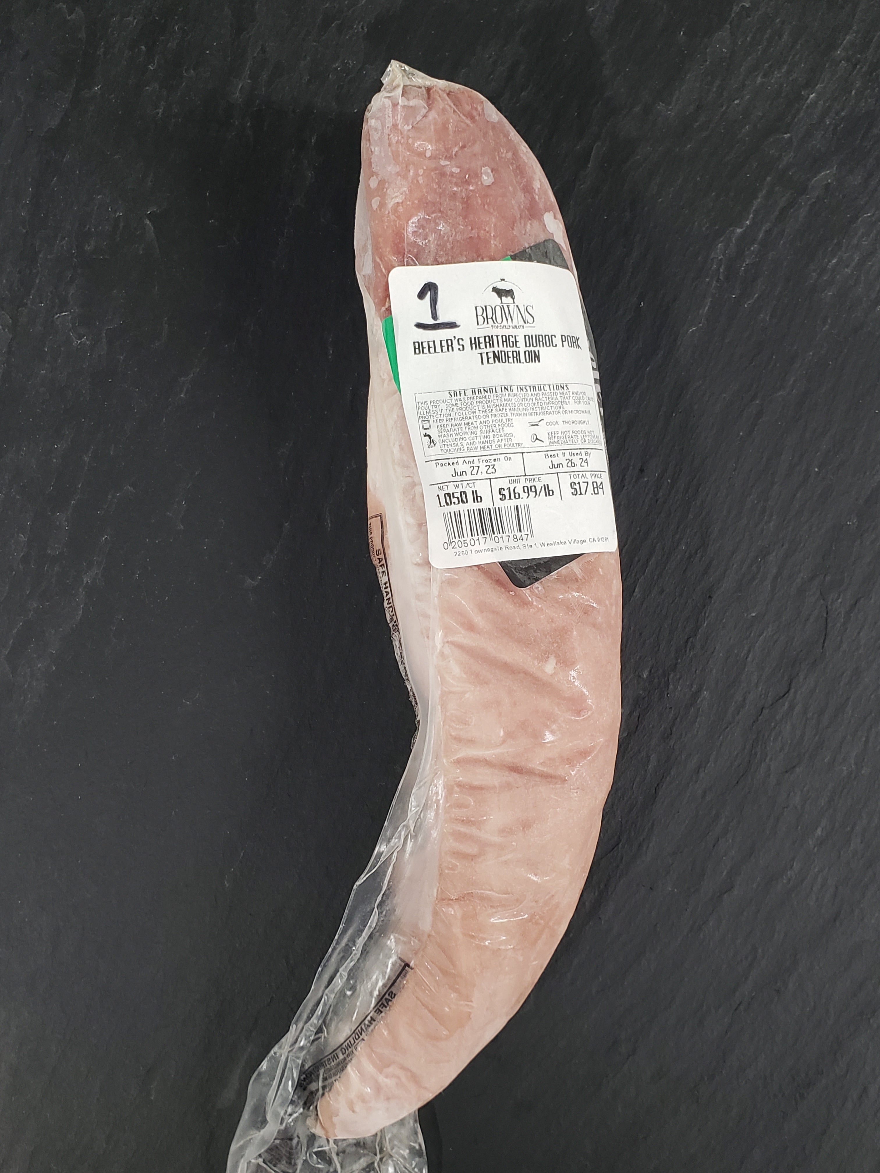 HERITAGE DUROC PORK TENDERLOIN #1 – Brown's Top Shelf Meats