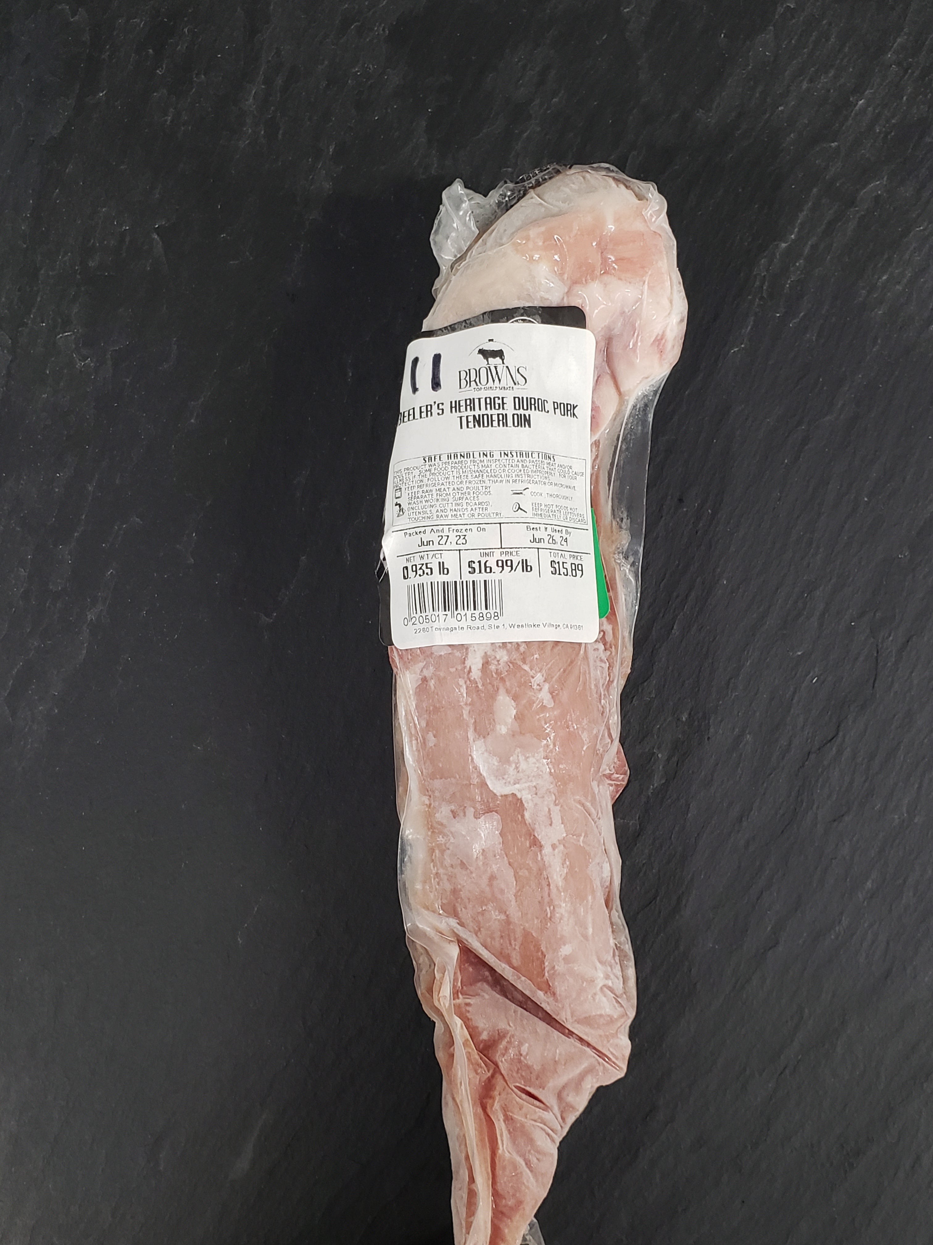HERITAGE DUROC PORK TENDERLOIN #11 – Brown's Top Shelf Meats