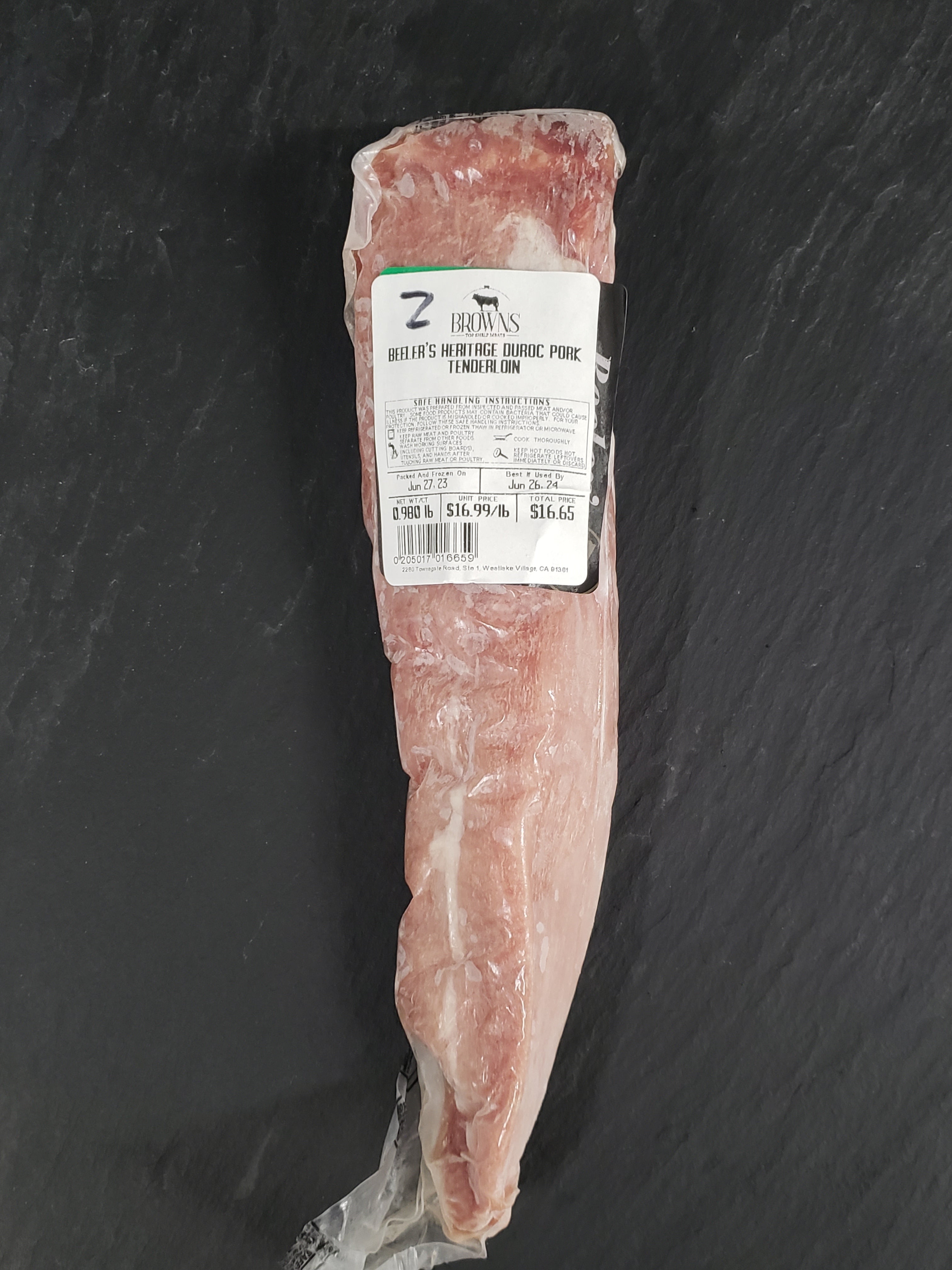 HERITAGE DUROC PORK TENDERLOIN #2 – Brown's Top Shelf Meats