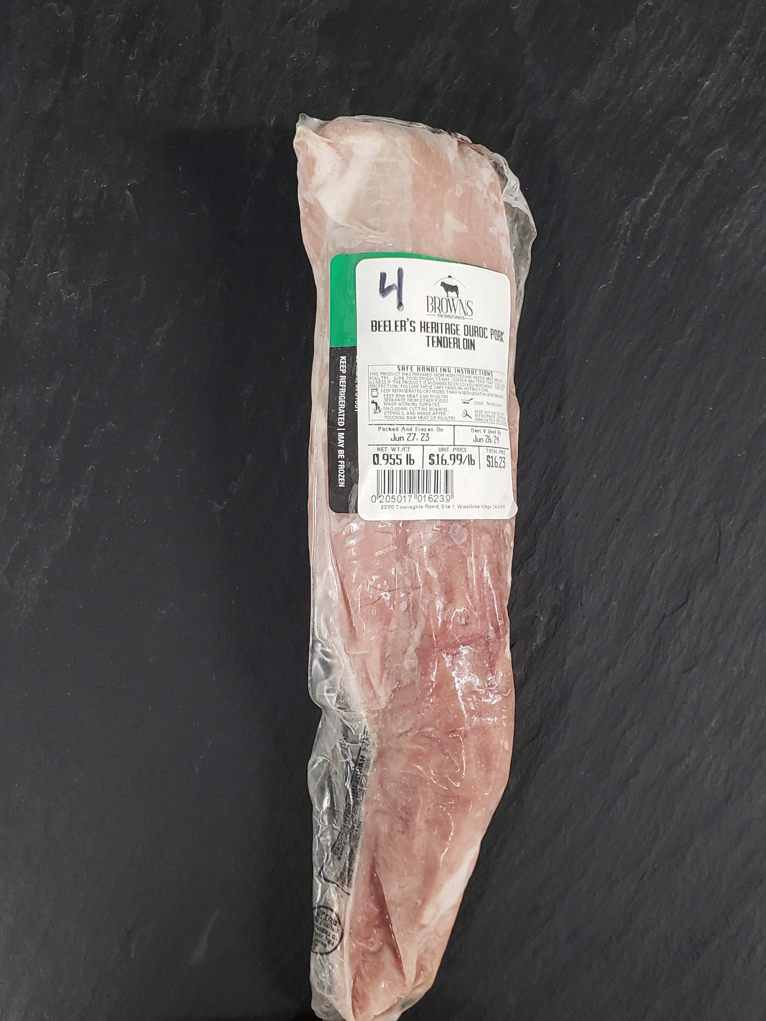 HERITAGE DUROC PORK TENDERLOIN #4 – Brown's Top Shelf Meats