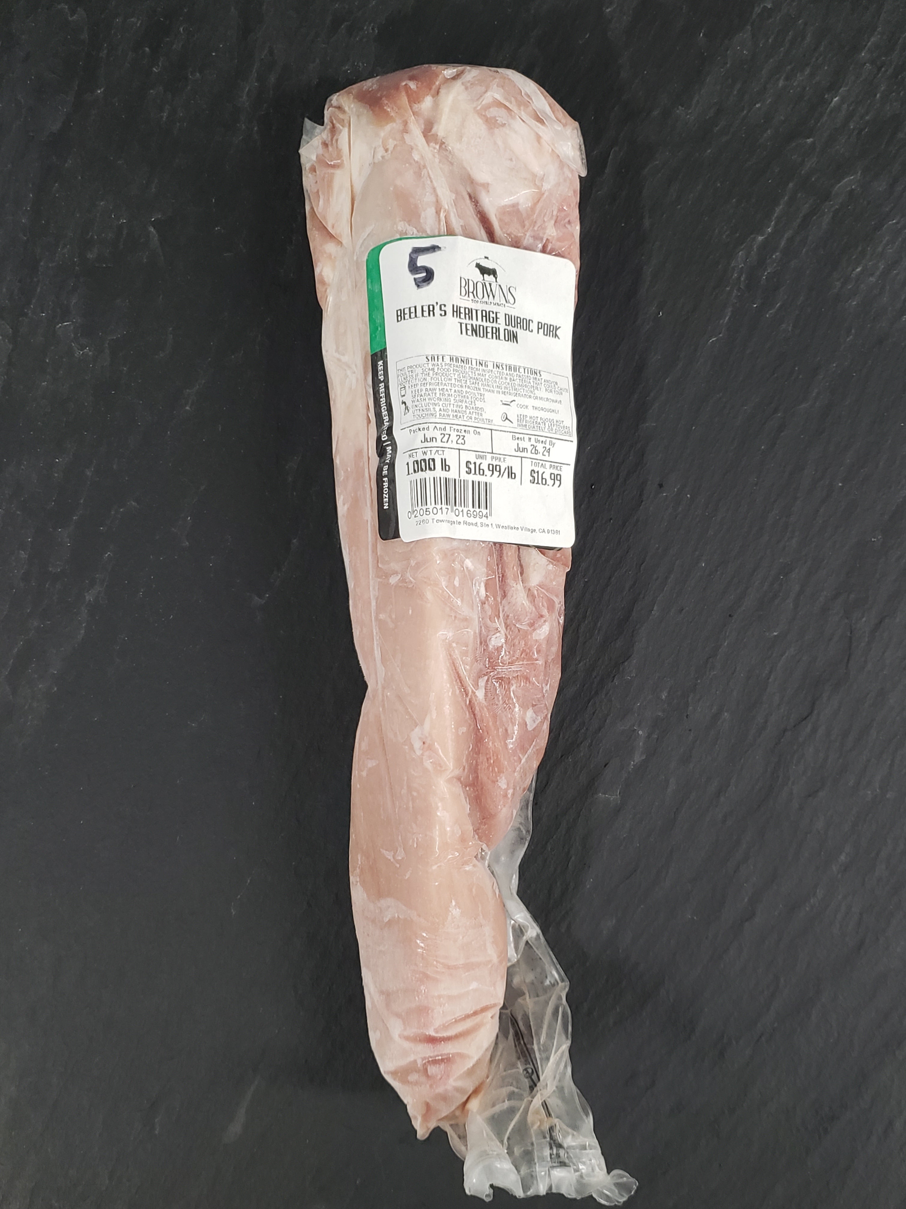 HERITAGE DUROC PORK TENDERLOIN #5 – Brown's Top Shelf Meats