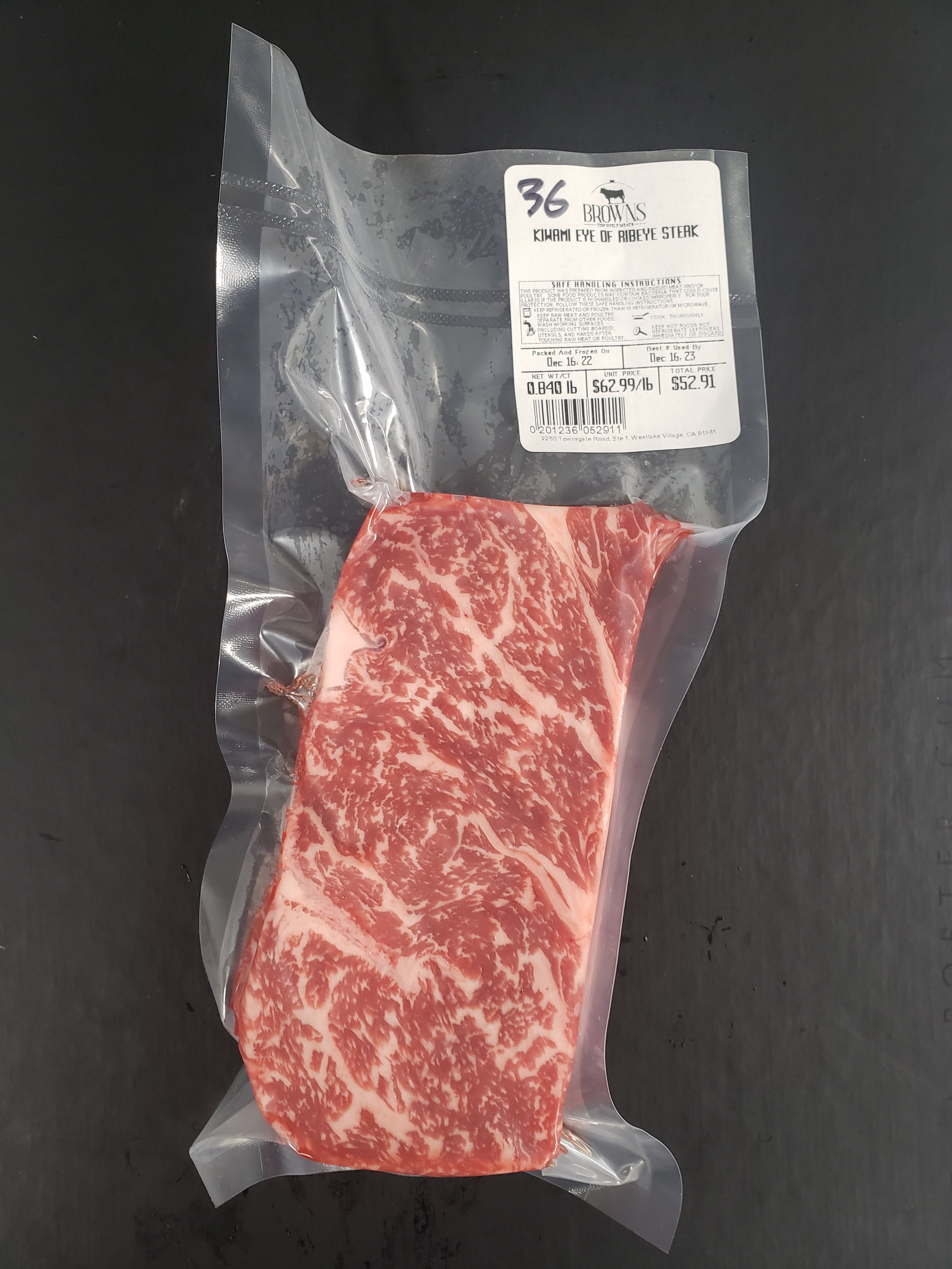 KIWAMI EYE OF RIBEYE STEAK #36 – Brown's Top Shelf Meats