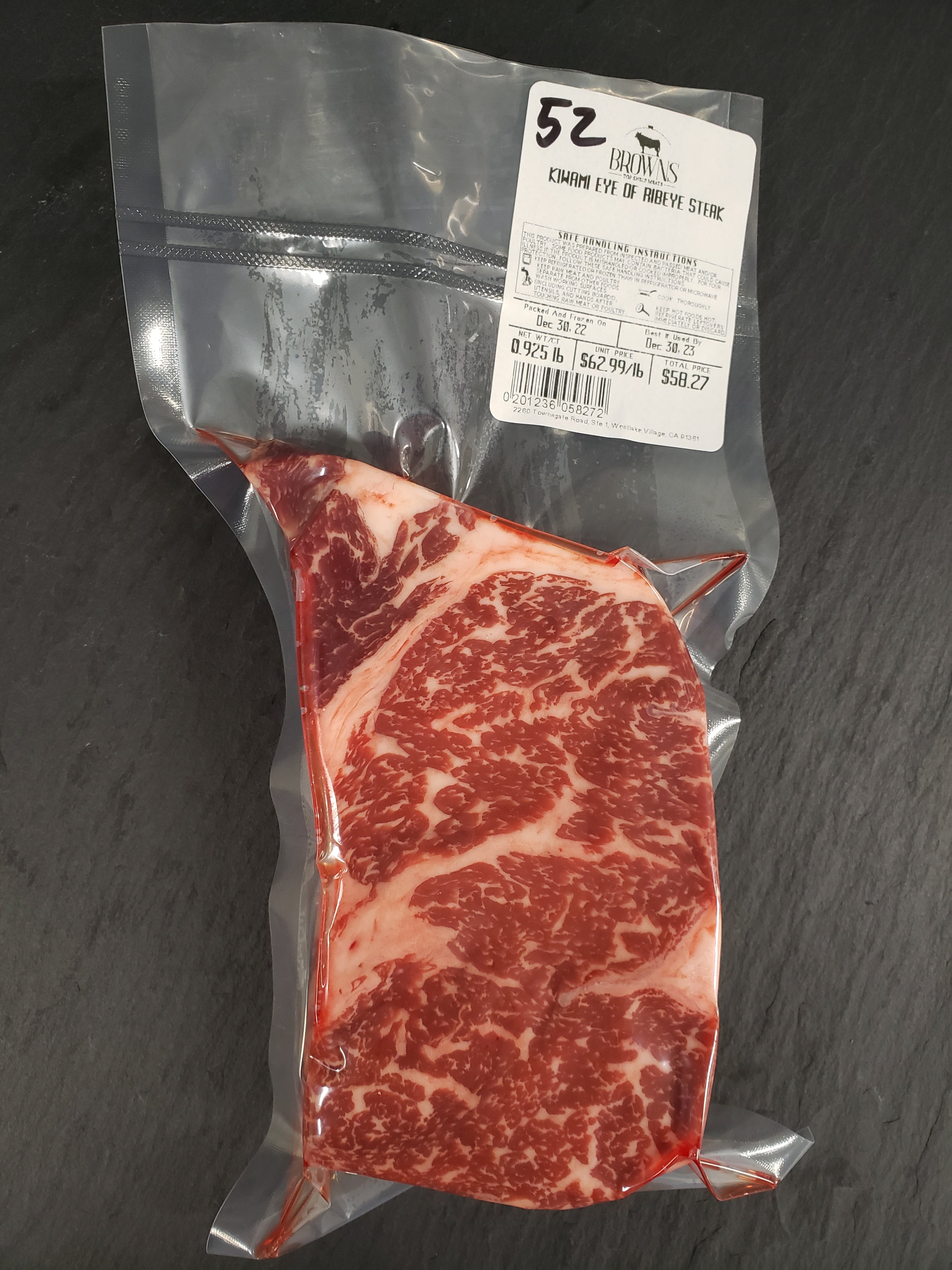KIWAMI EYE OF RIBEYE STEAK #52 – Brown's Top Shelf Meats
