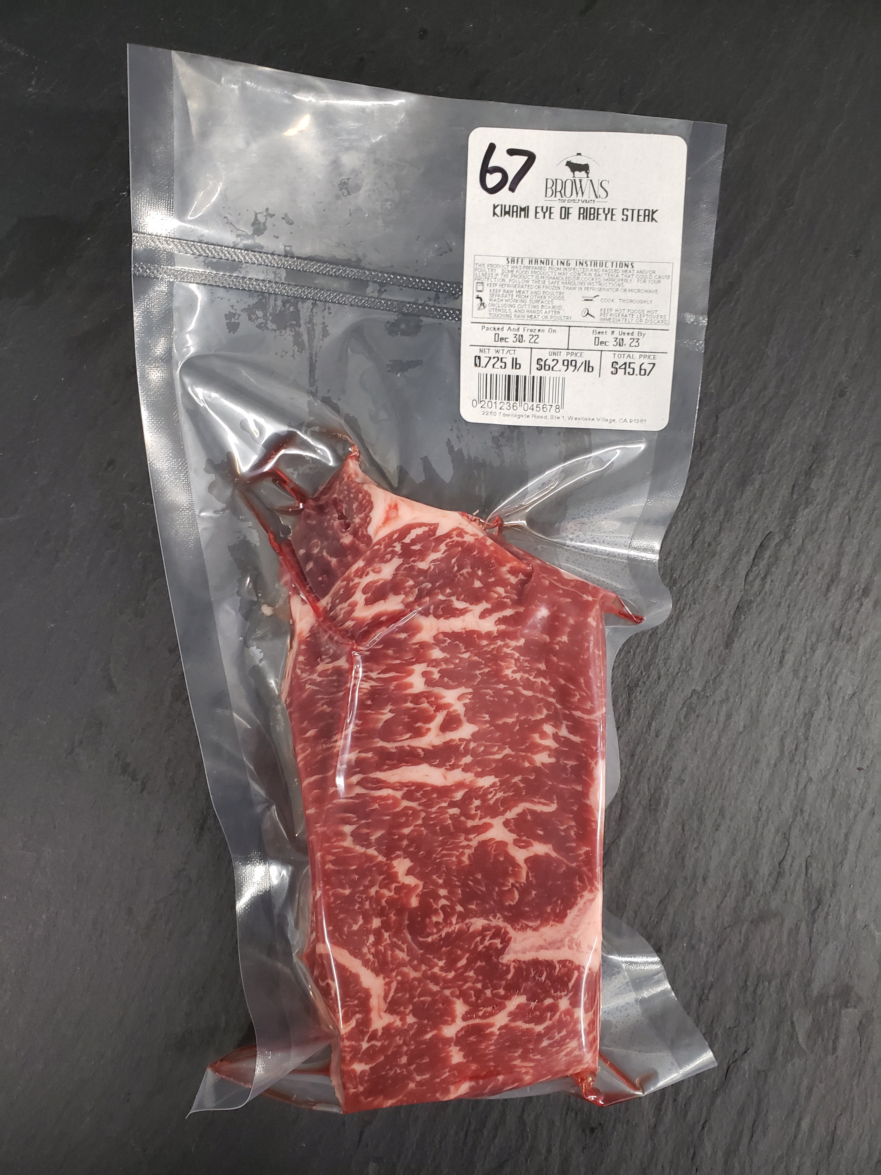 KIWAMI EYE OF RIBEYE STEAK #67 – Brown's Top Shelf Meats