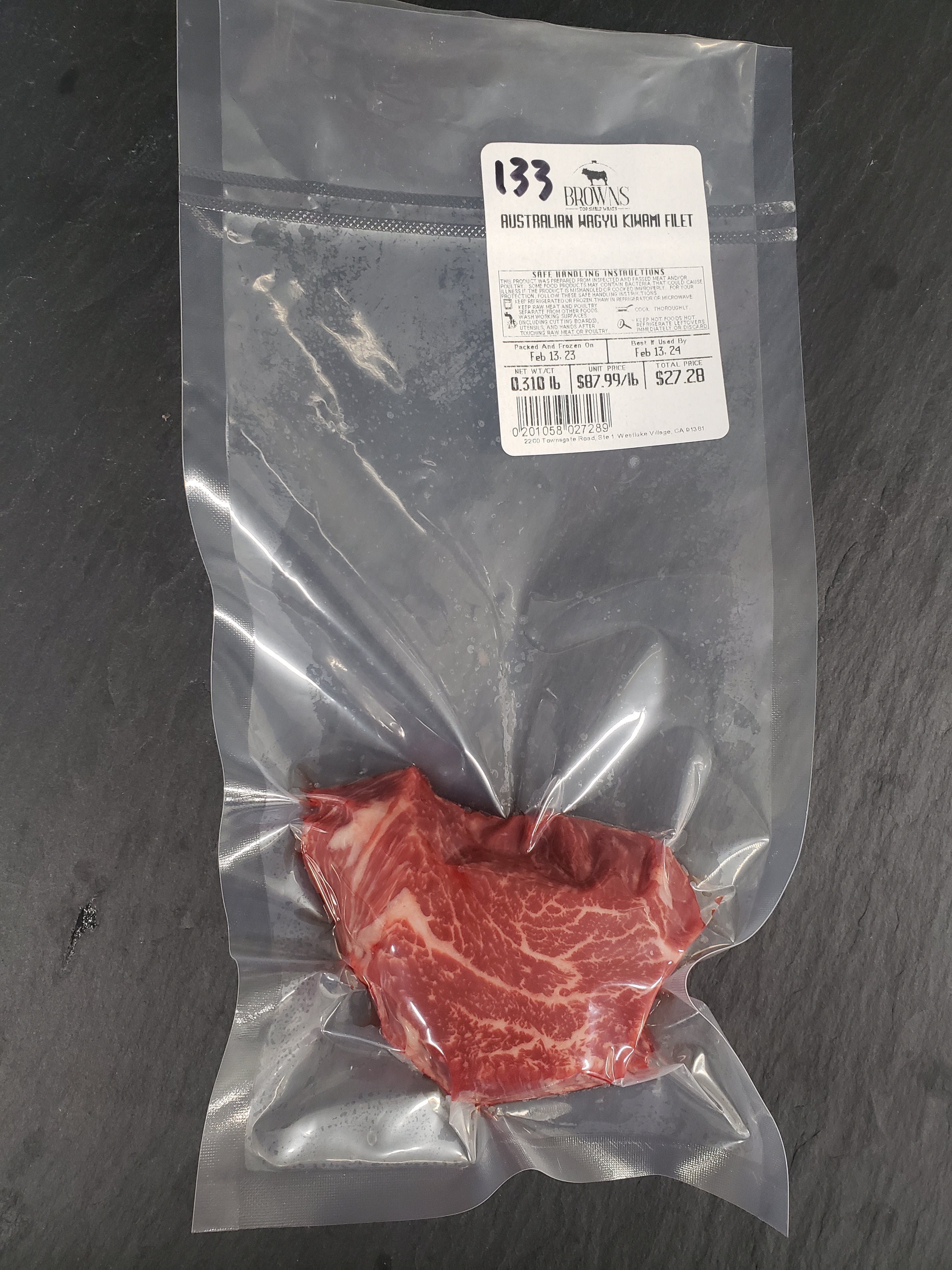 KIWAMI WAGYU FILET #133 – Brown's Top Shelf Meats