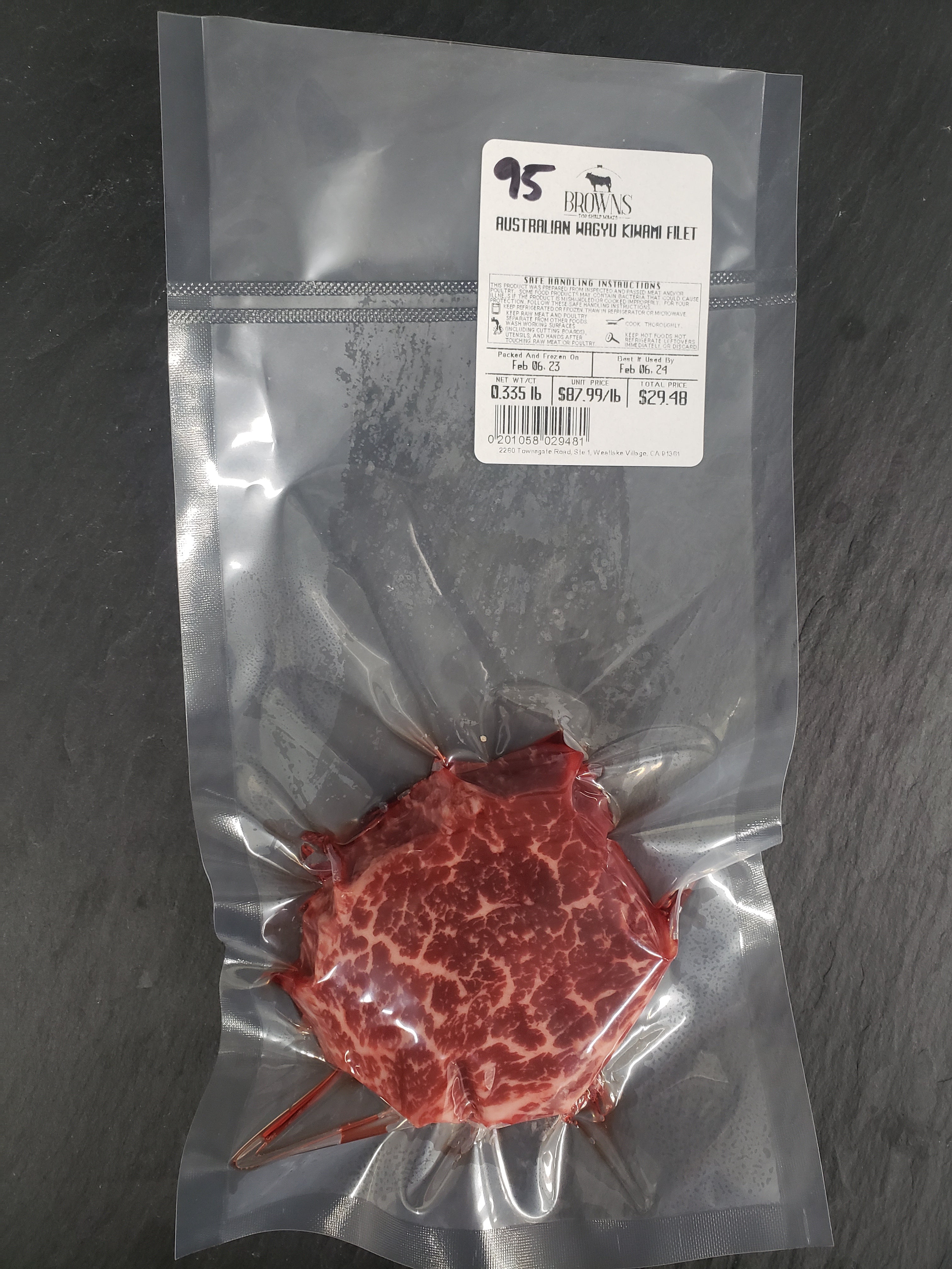 KIWAMI WAGYU FILET #95 – Brown's Top Shelf Meats