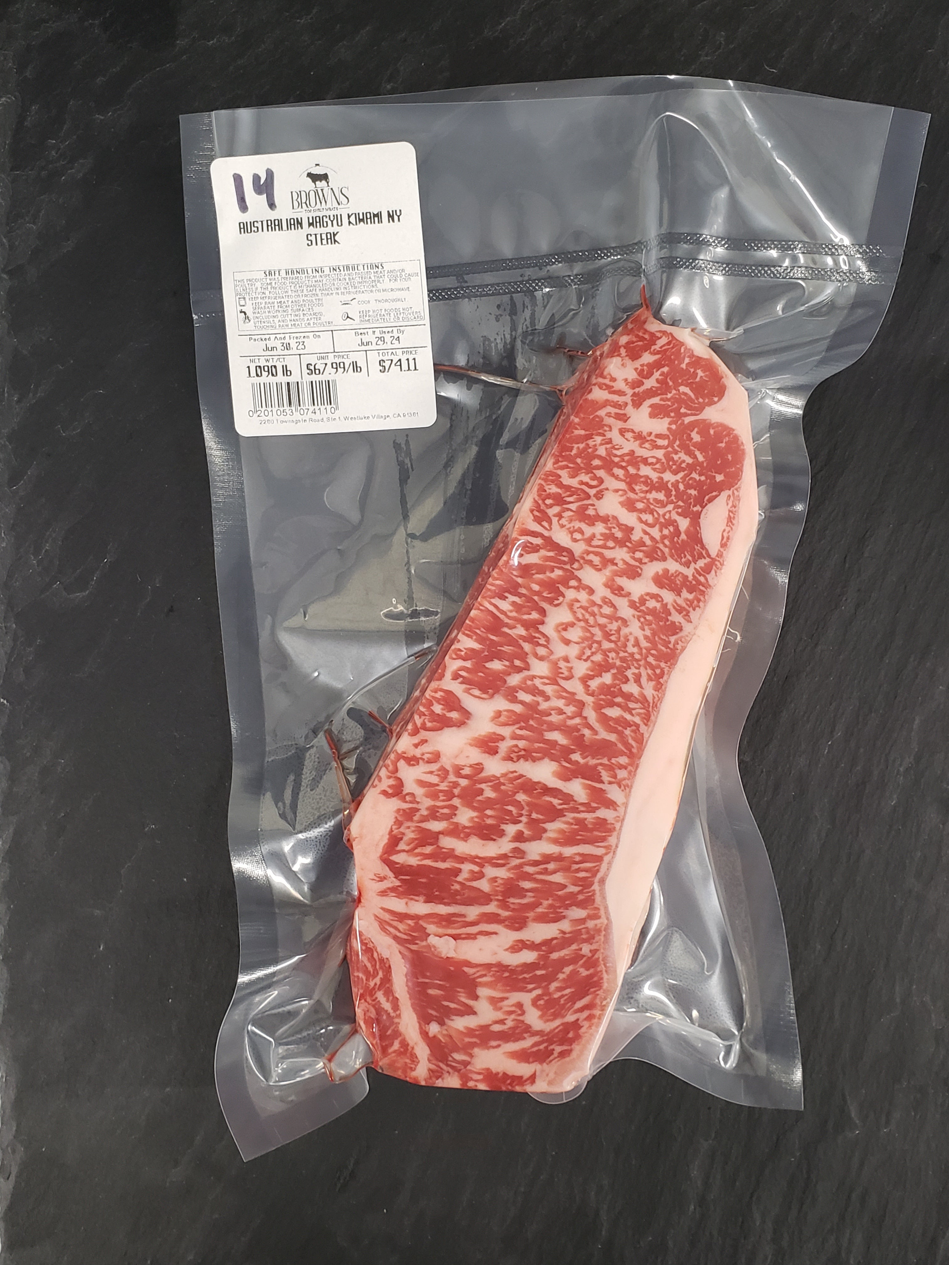 AUSTRALIAN WAGYU KIWAMI NY STEAK #14 – Brown's Top Shelf Meats
