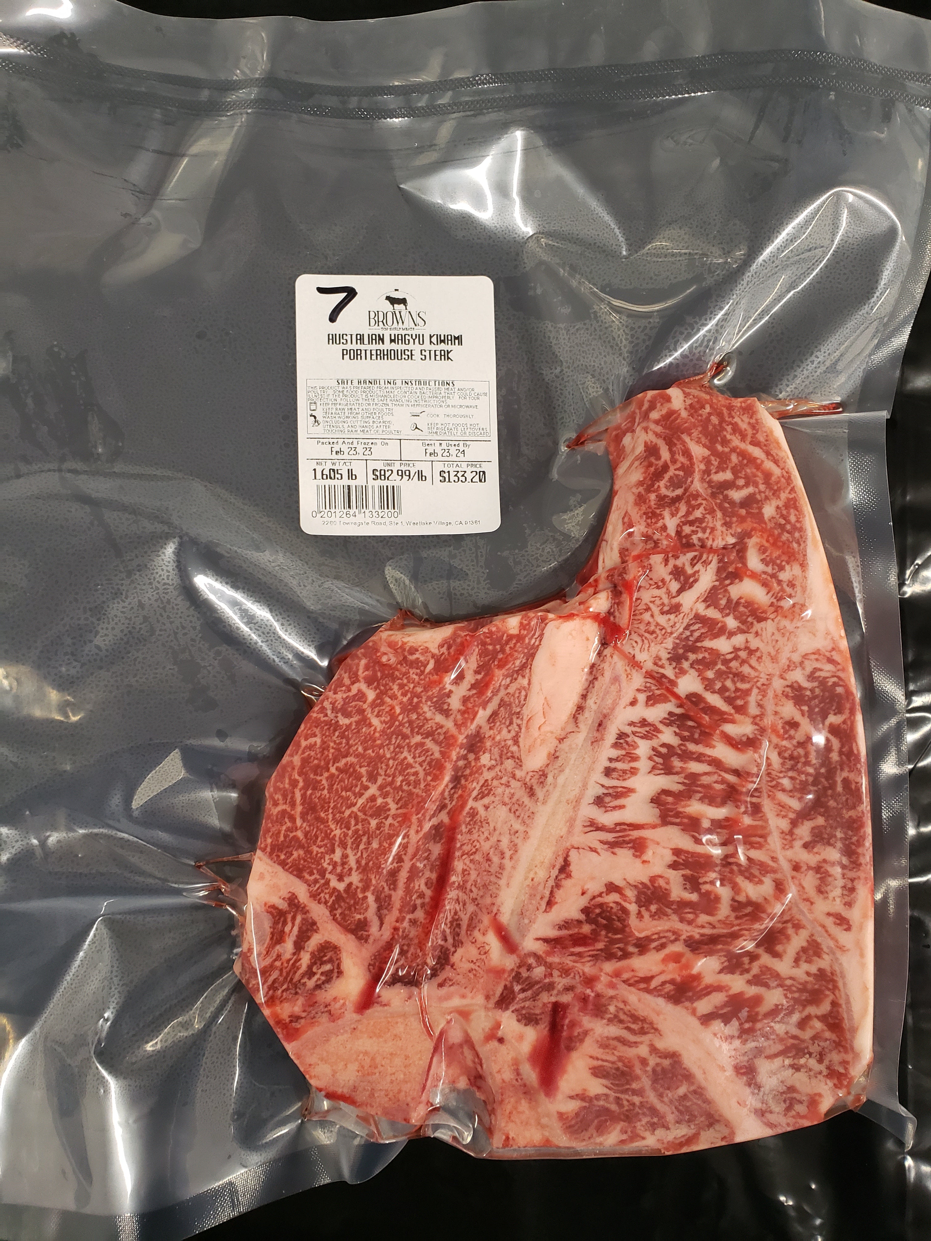 AUSTRALIAN WAGYU KIWAMI PORTERHOUSE #7 – Brown's Top Shelf Meats