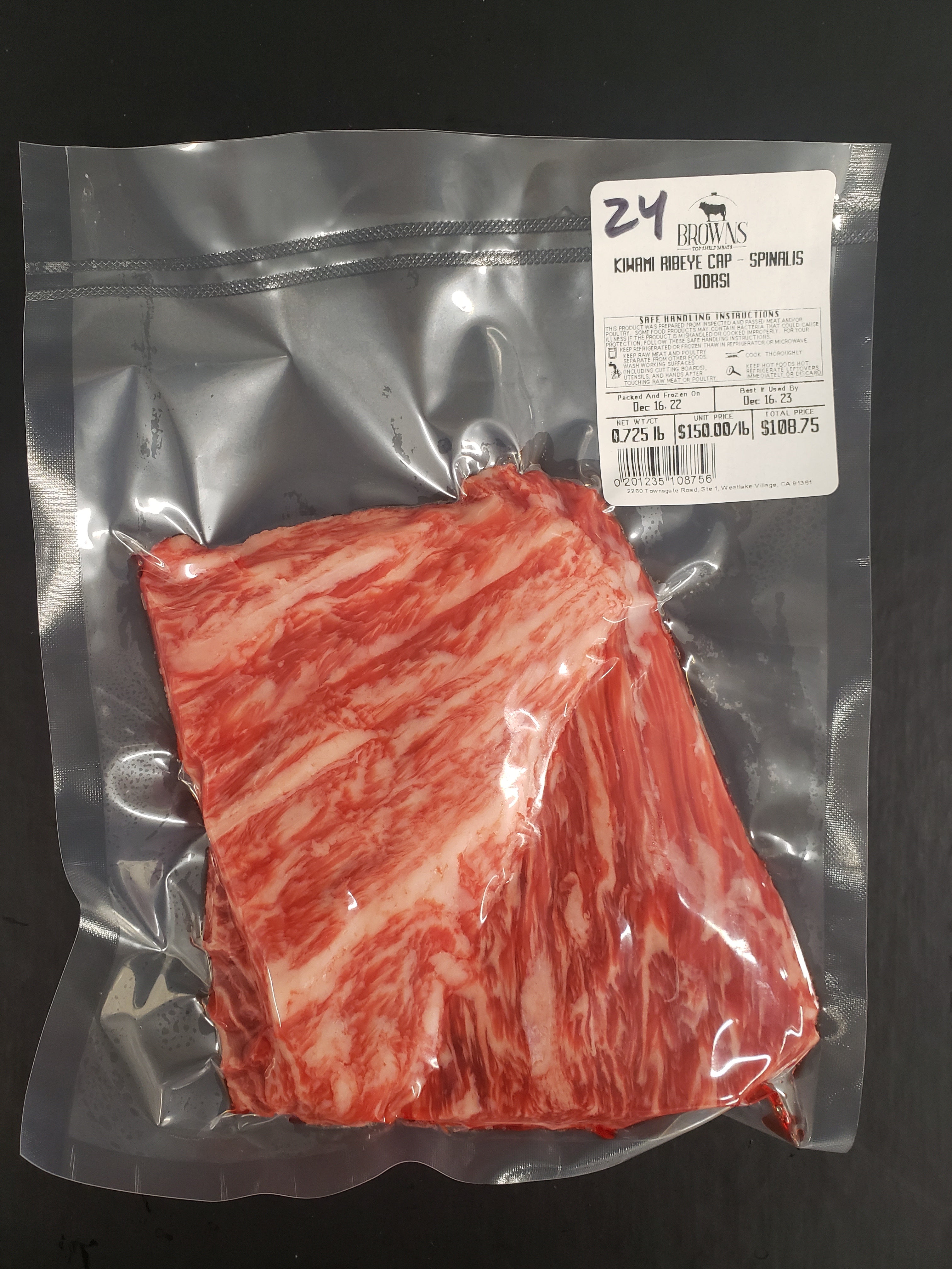KIWAMI RIBEYE CAP #24 – Brown's Top Shelf Meats