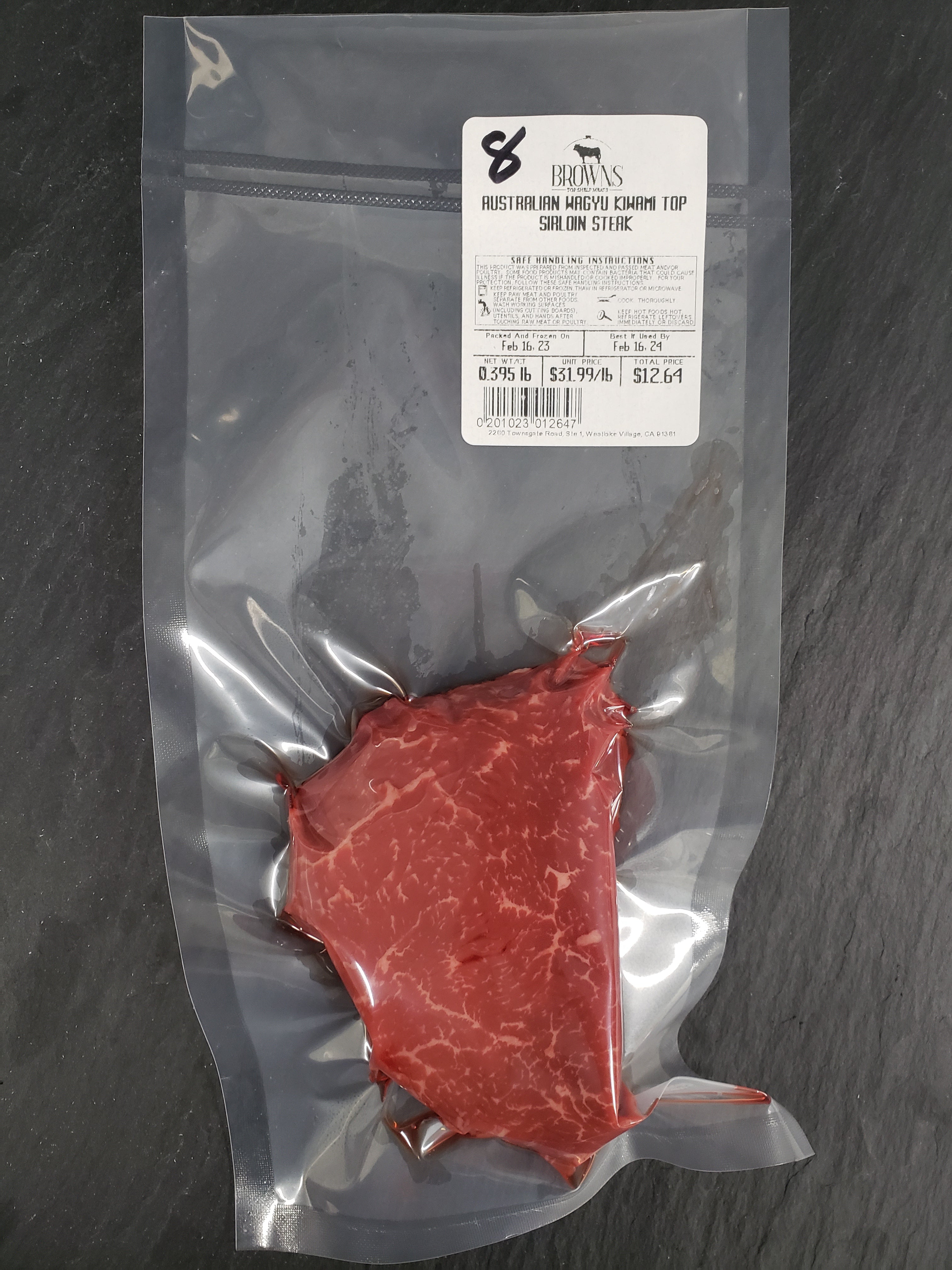 AUSTRALIAN WAGYU KIWAMI TOP SIRLOIN STEAK #8 – Brown's Top Shelf Meats