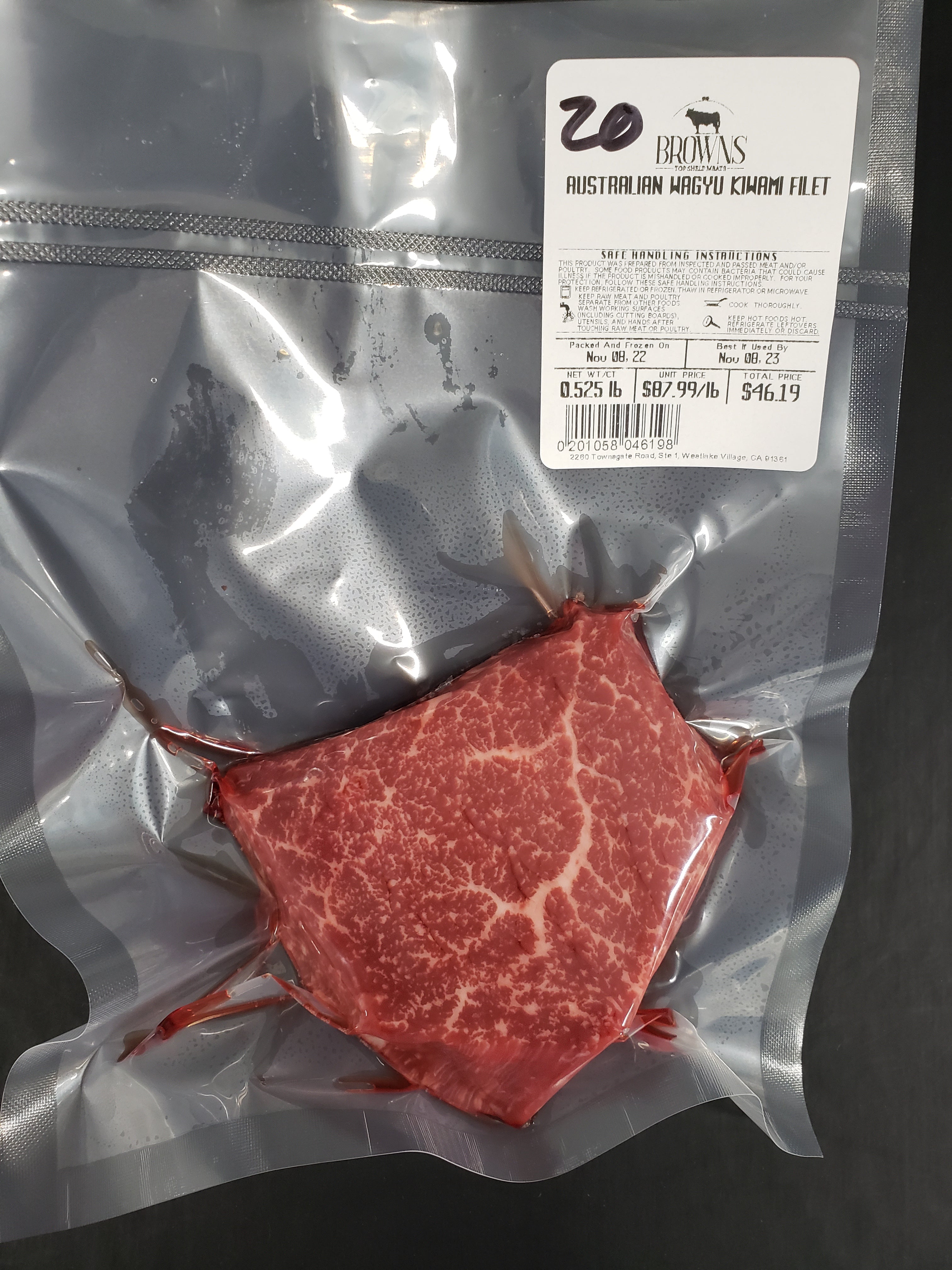 KIWAMI WAGYU FILET #20 – Brown's Top Shelf Meats