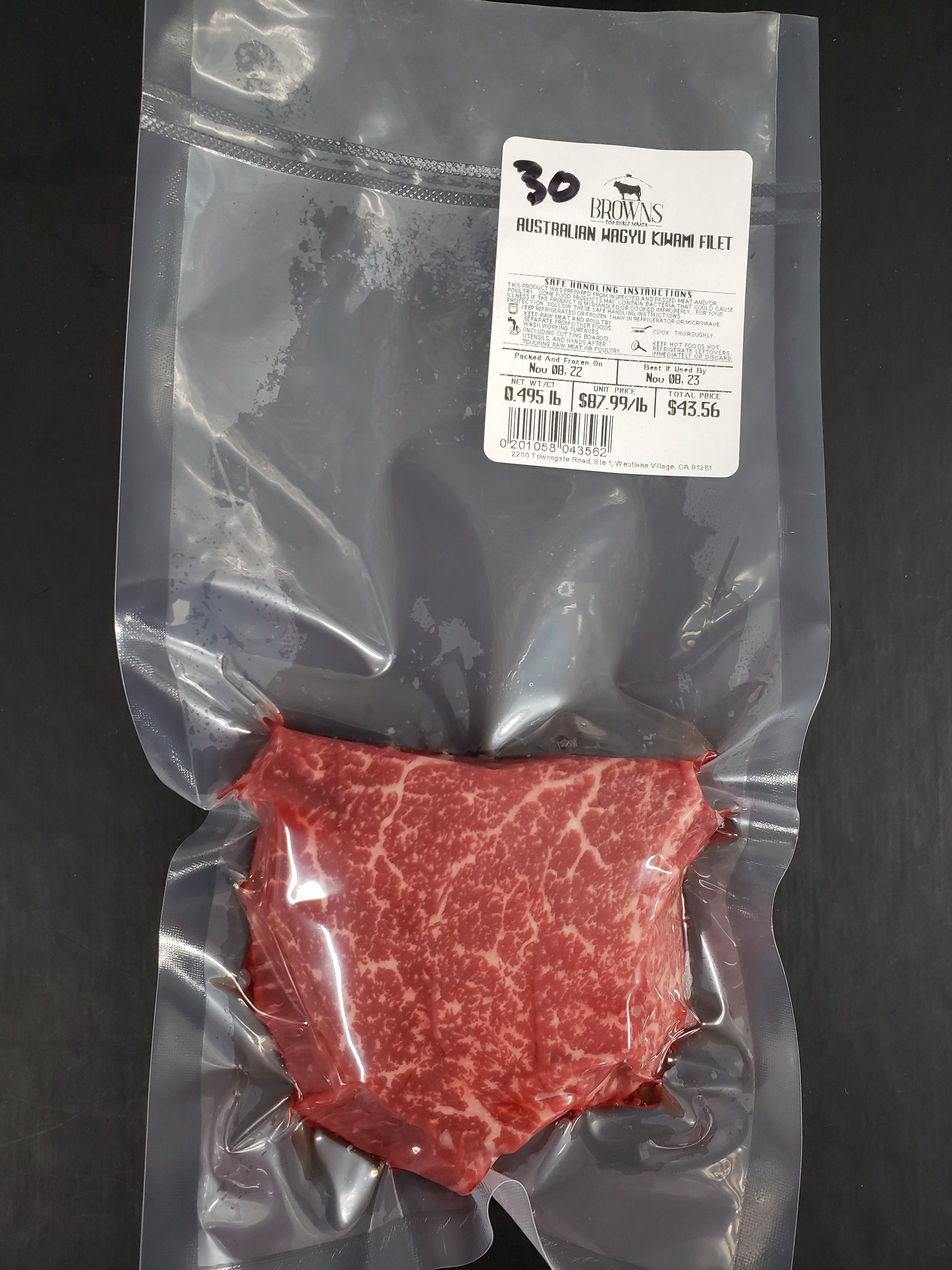 KIWAMI WAGYU FILET #30 – Brown's Top Shelf Meats