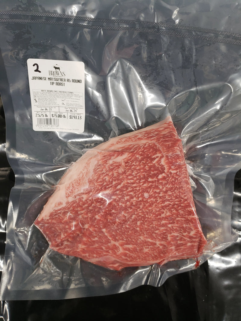 JAPANESE MATSUZAKA A5 WAGYU ROUND TIP ROAST #2 – Brown's Top Shelf Meats
