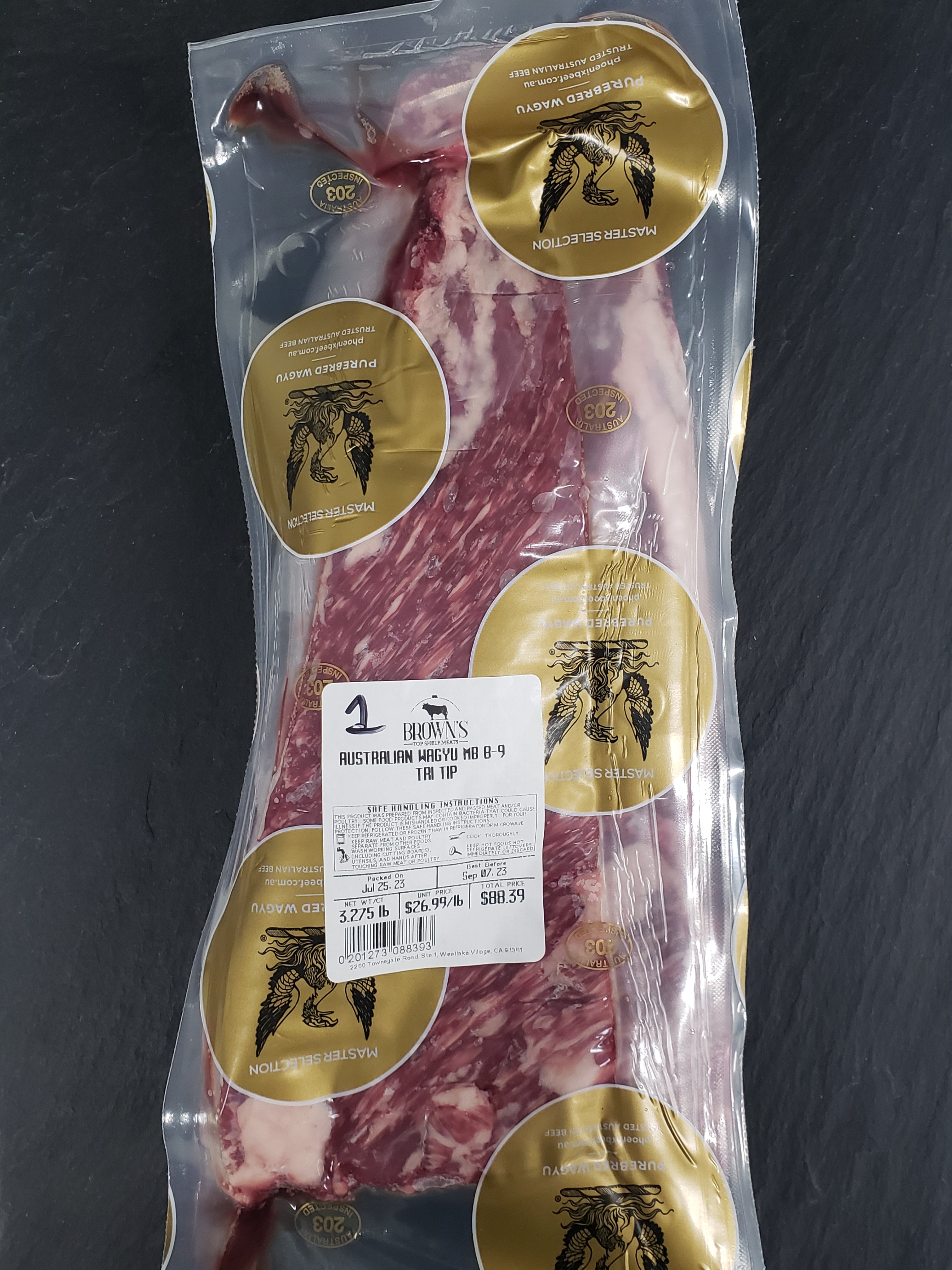 AUSTRALIAN WAGYU MB 8-9 TRI TIP #1 – Brown's Top Shelf Meats