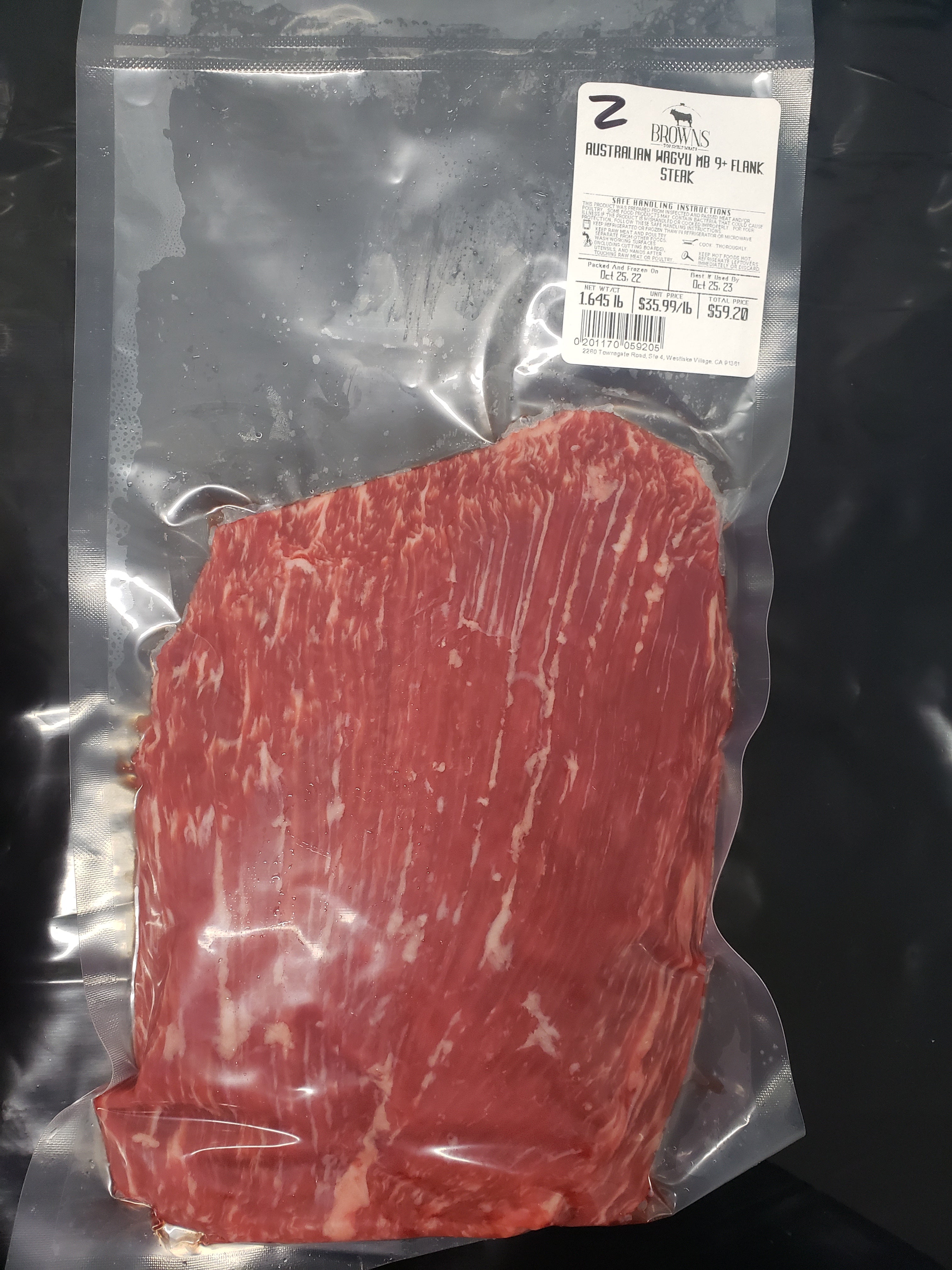 MB 9+ FLANK STEAK #2 – Brown's Top Shelf Meats