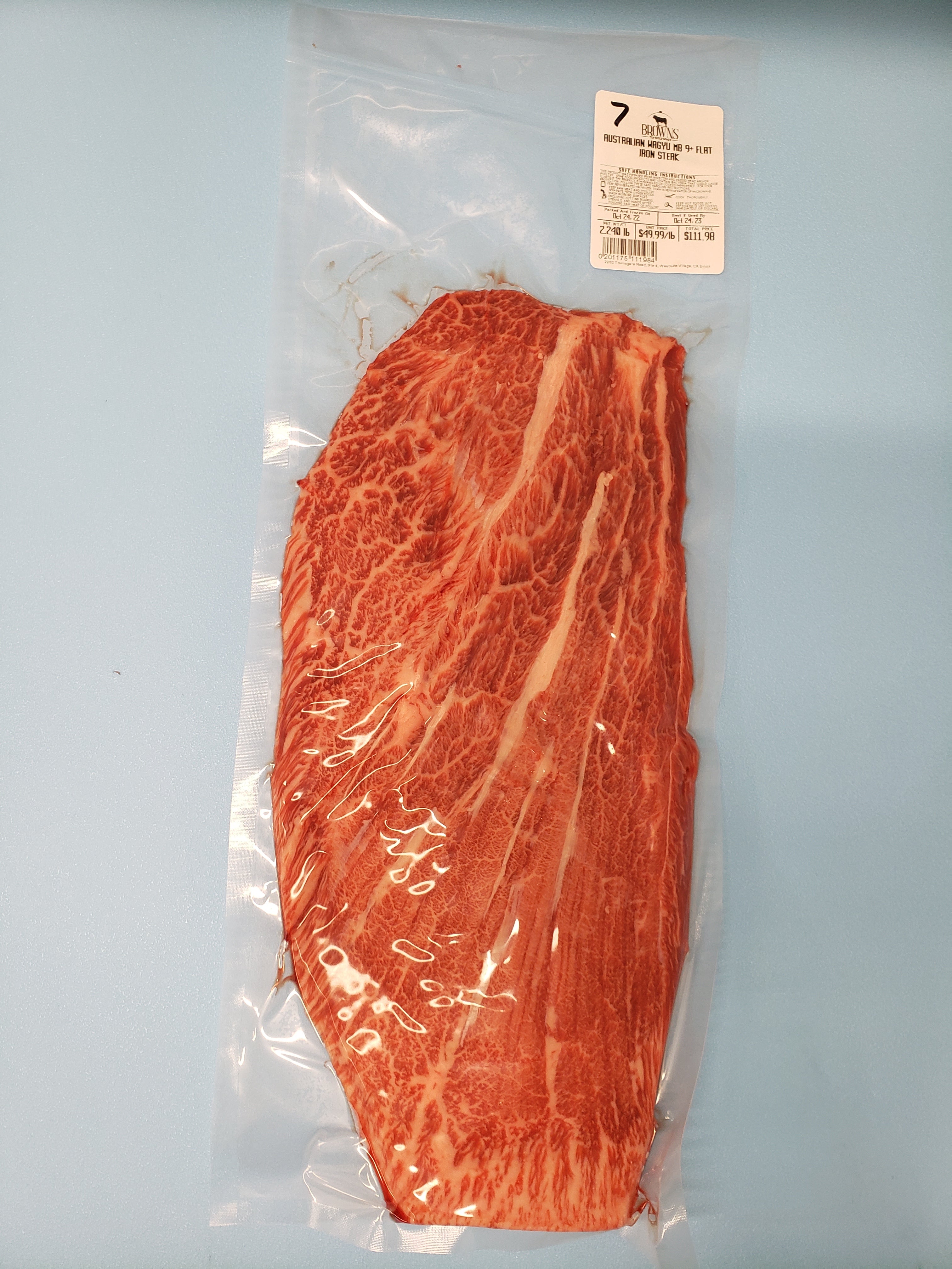 MB 9+ FLAT IRON STEAK #7 – Brown's Top Shelf Meats