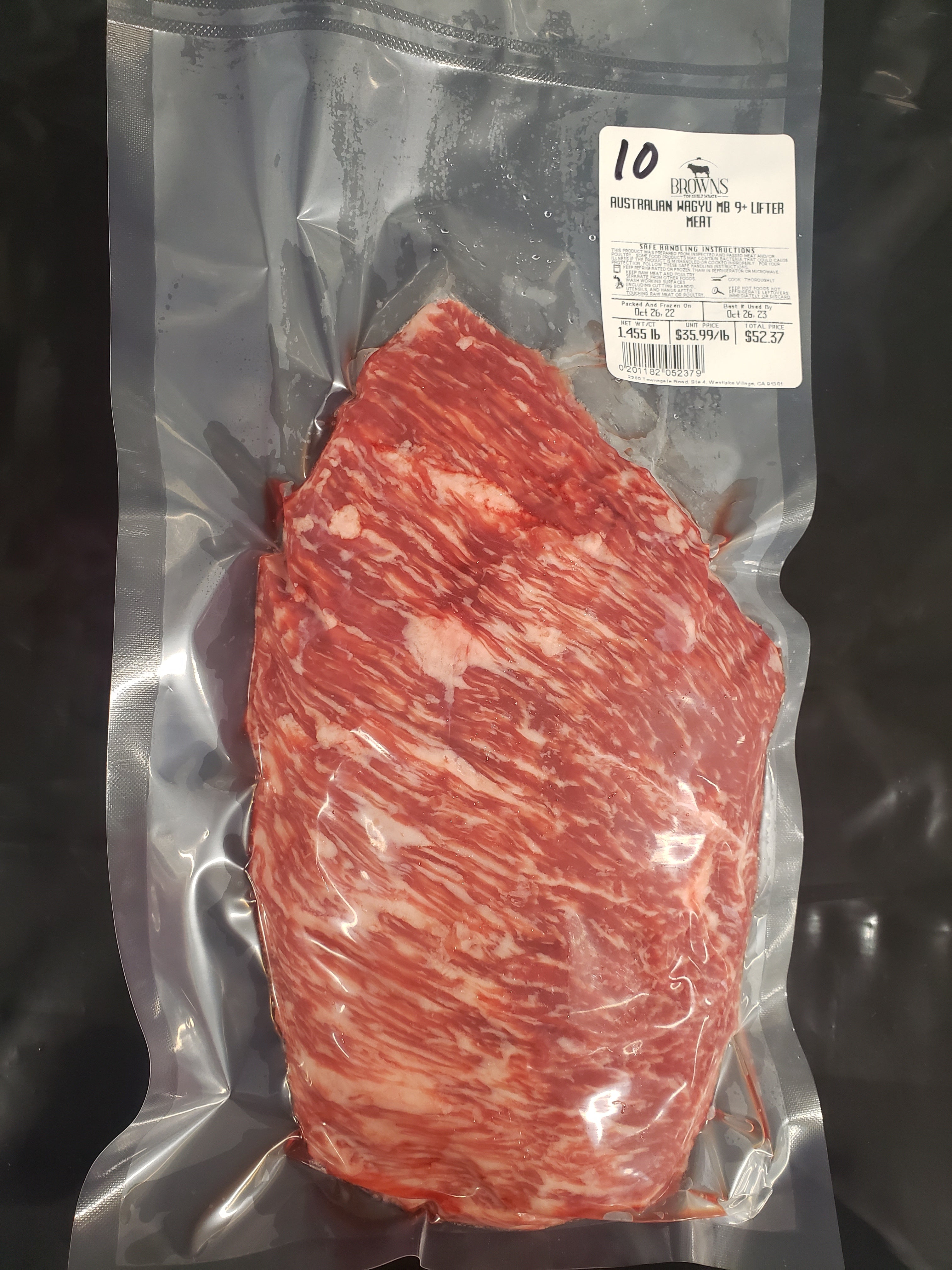 MB 9+ LIFTER MEAT #10 – Brown's Top Shelf Meats