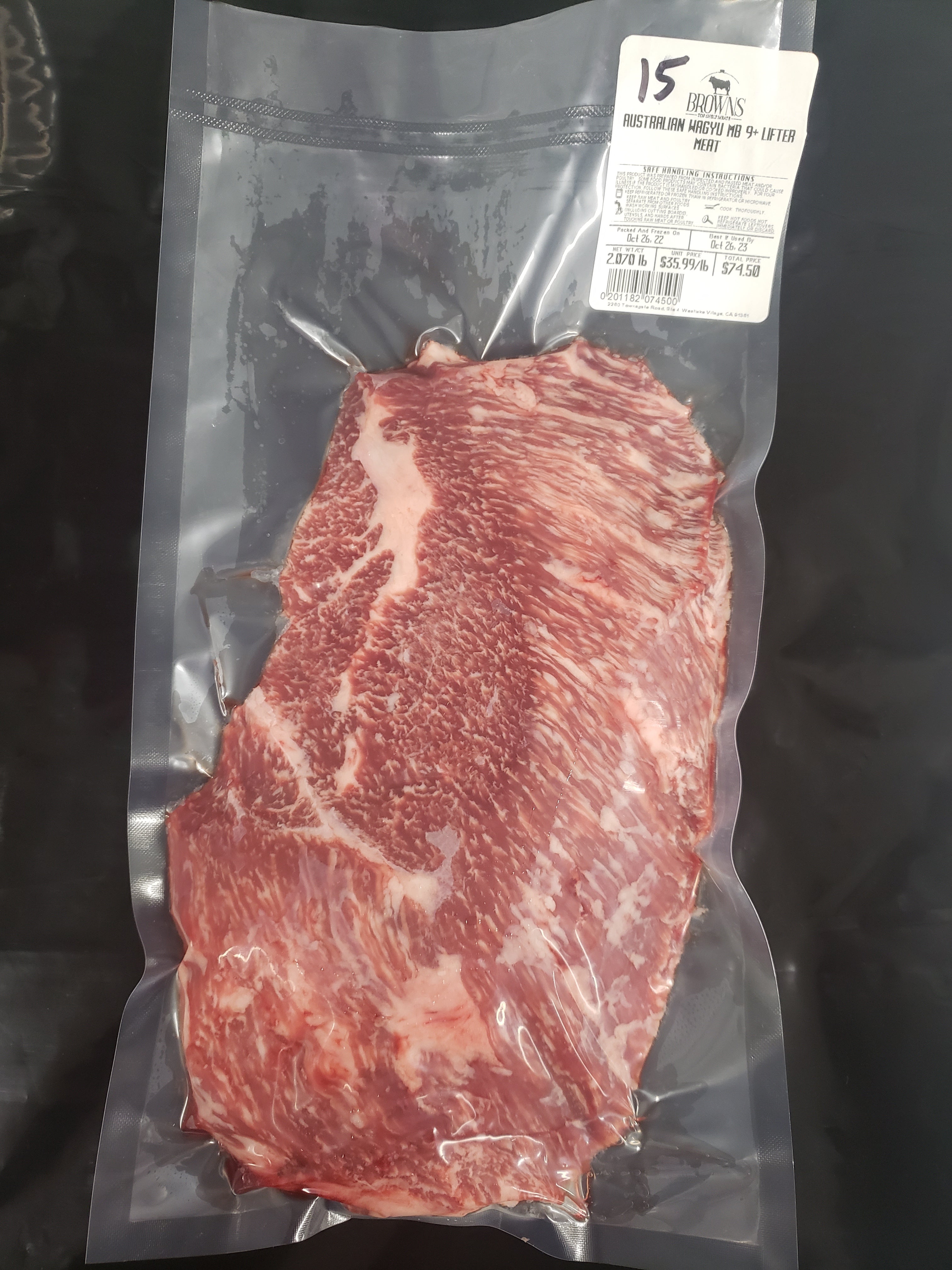 MB 9+ LIFTER MEAT #15 – Brown's Top Shelf Meats