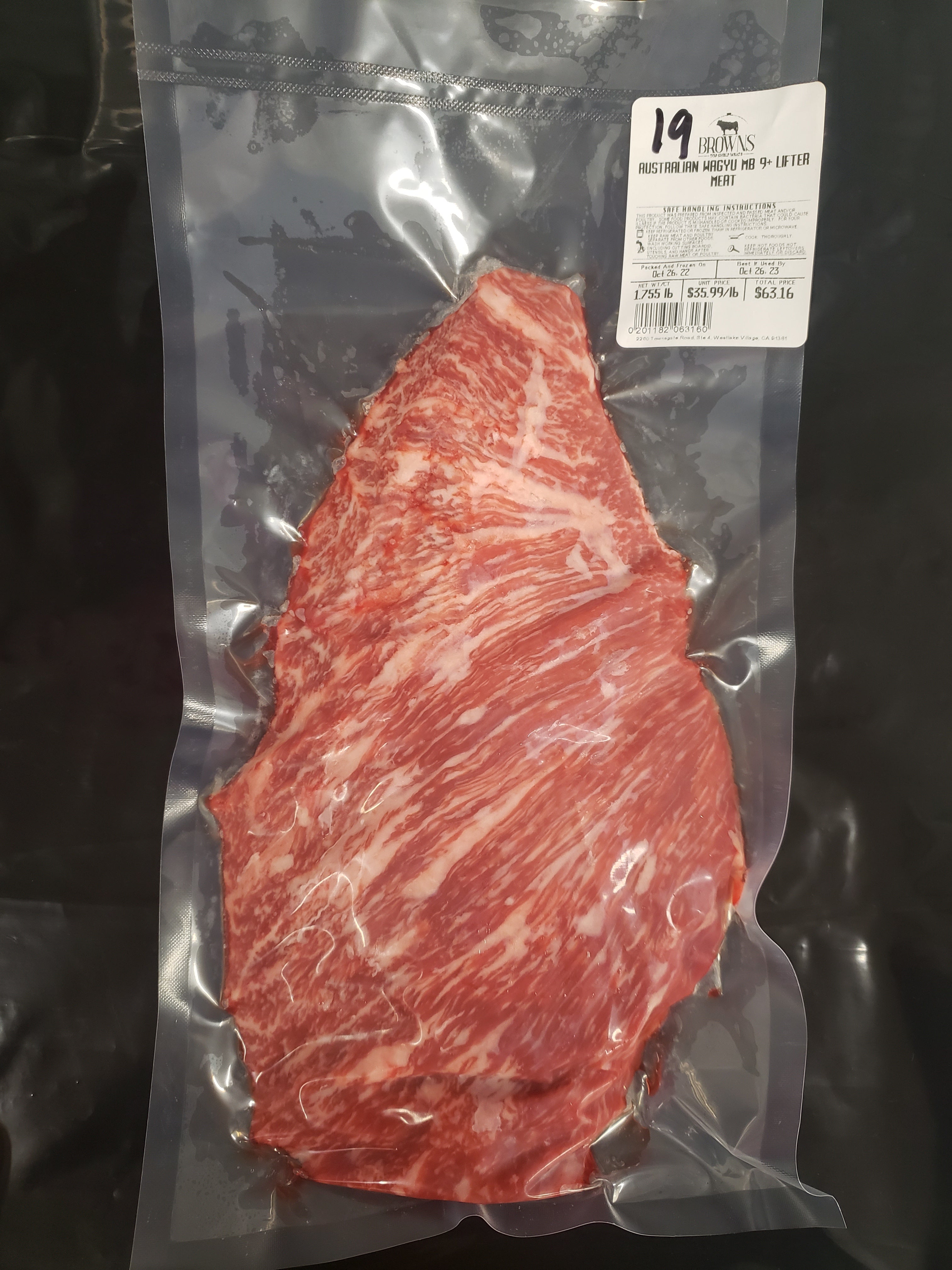 MB 9+ LIFTER MEAT #19 – Brown's Top Shelf Meats