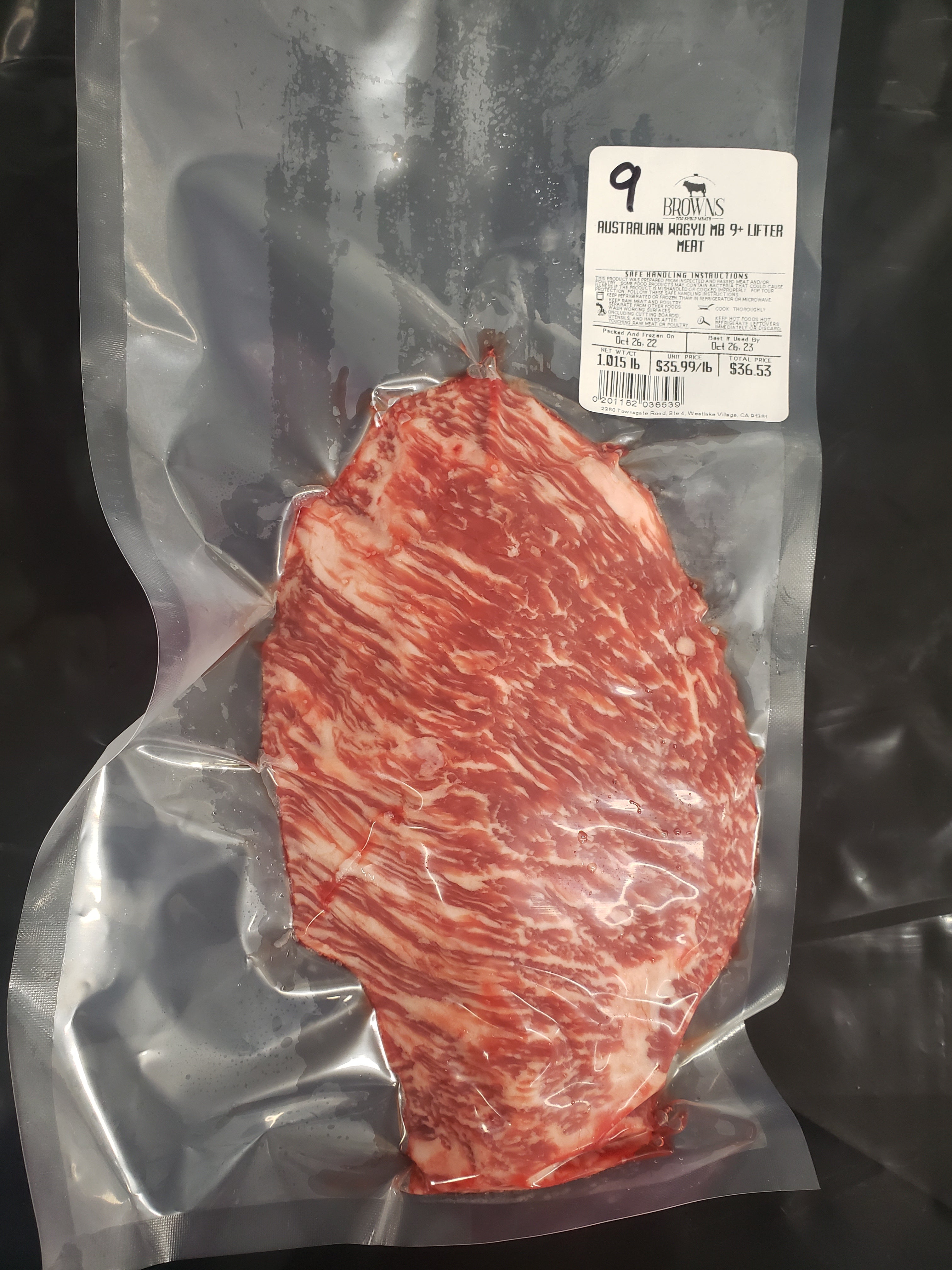MB 9+ LIFTER MEAT #9 – Brown's Top Shelf Meats