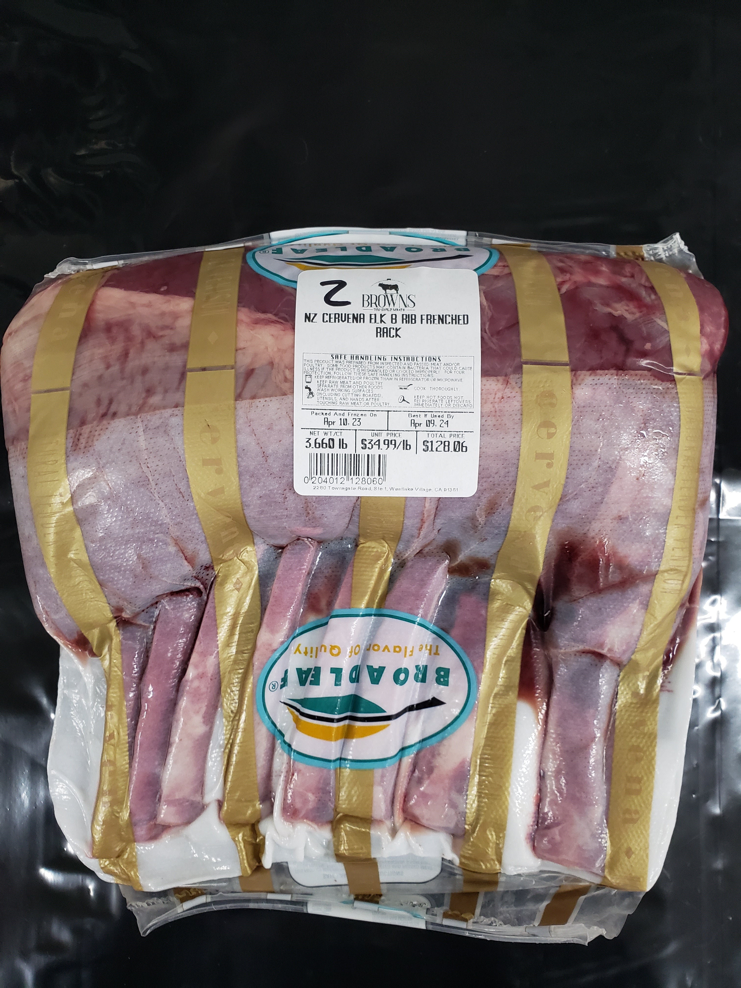 NZ CERVENA ELK 8 RIB RACK #2 – Brown's Top Shelf Meats